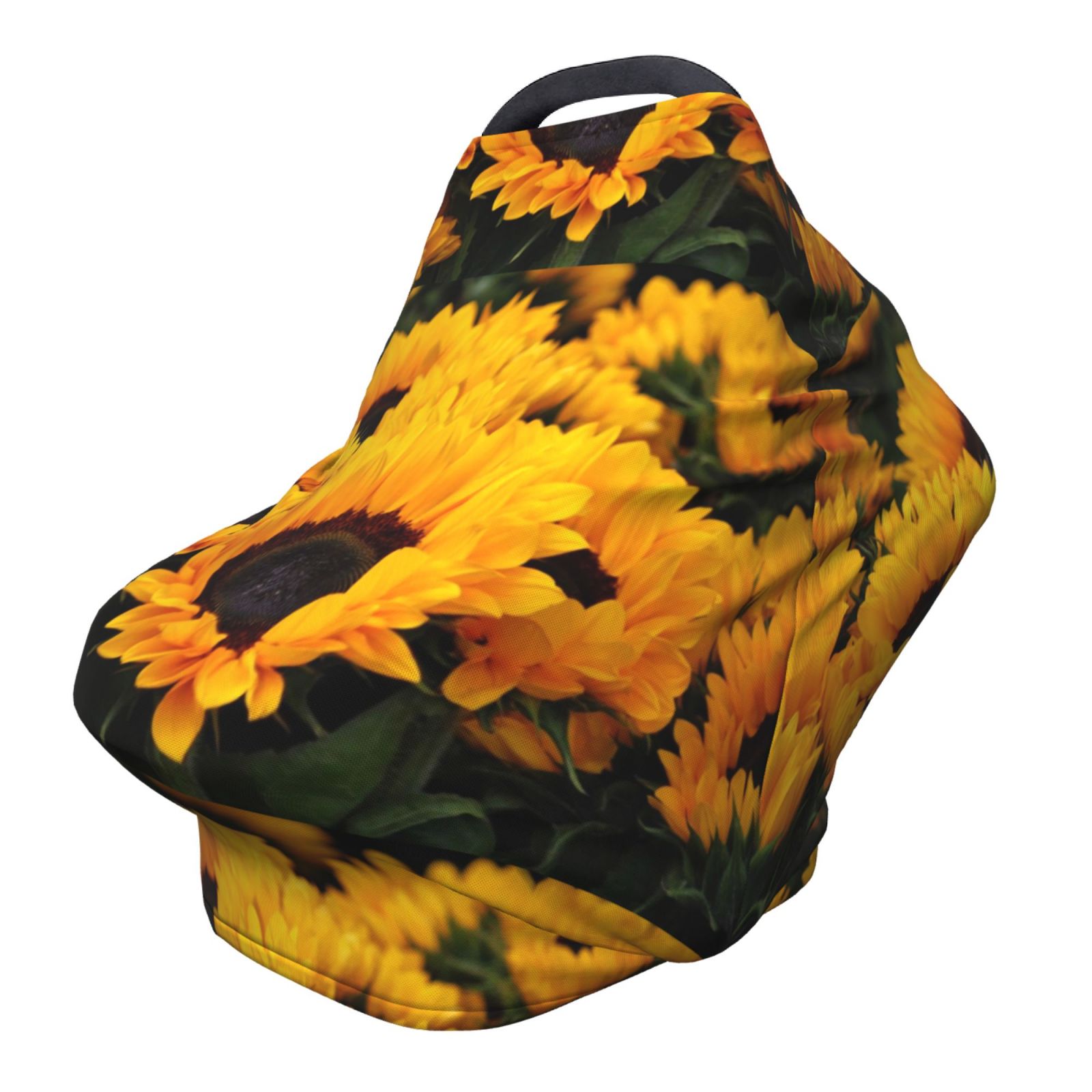 Fotbe Flower Bush Sunflower Pattern Car Seat Covers for Babies, Nursing ...