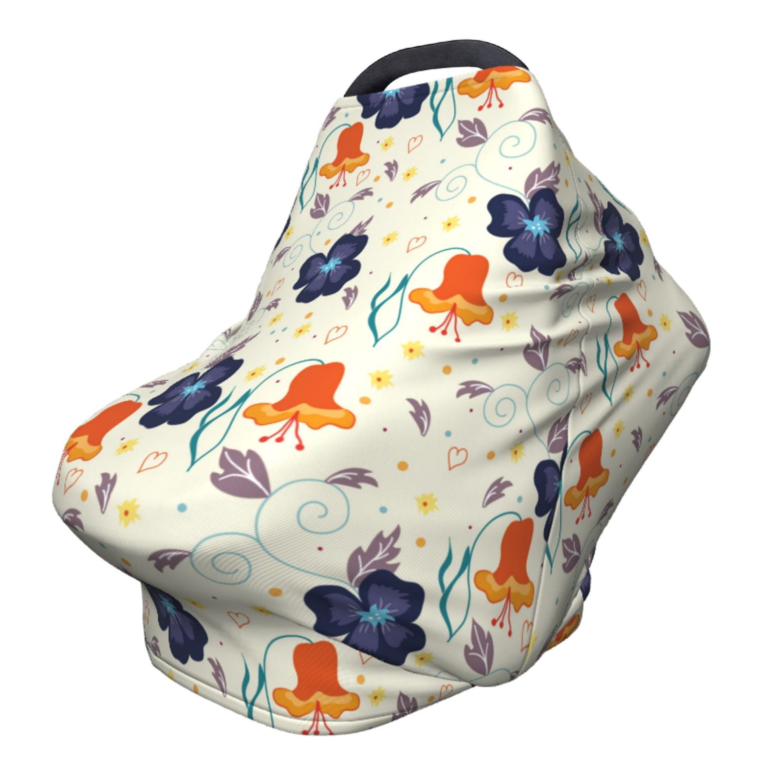 Fotbe Flower Leaves Pattern Car Seat Covers for Babies, Nursing ...