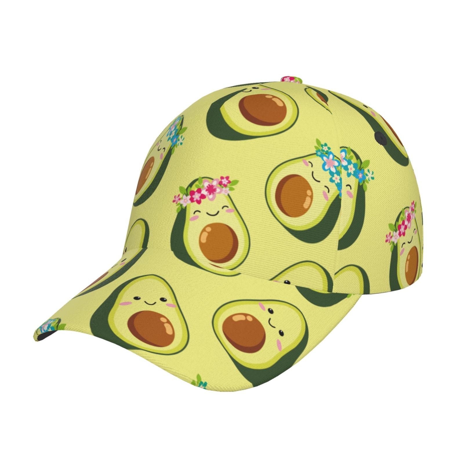 Fotbe Flowers Avocado Baseball Cap, Flowers Avocado Print Dad Hat ...