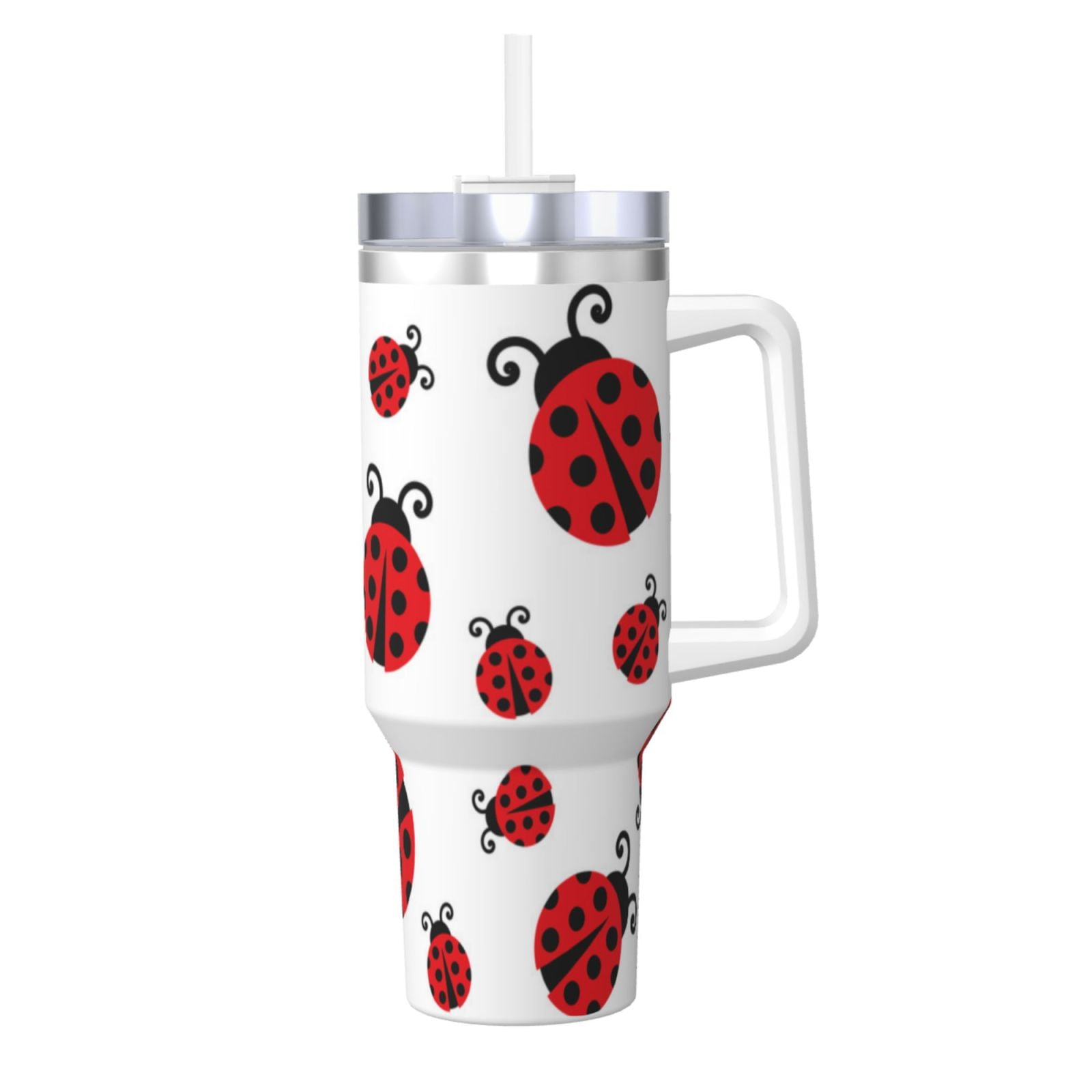 Fotbe Fly Flying Ladybug Pattern 40oz Ice Bully With Handle And Straw ...
