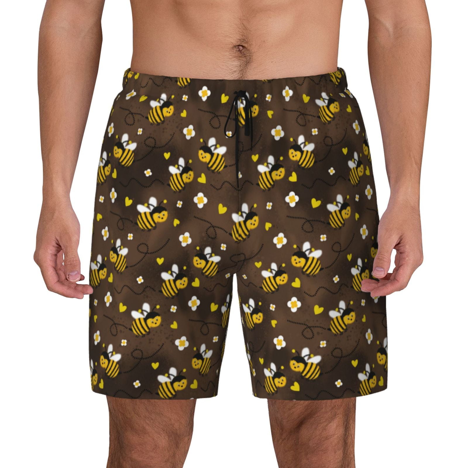 Fotbe Flying Furry Honey Bees Men’s Swim Trunks Quick Dry Swim Shorts ...