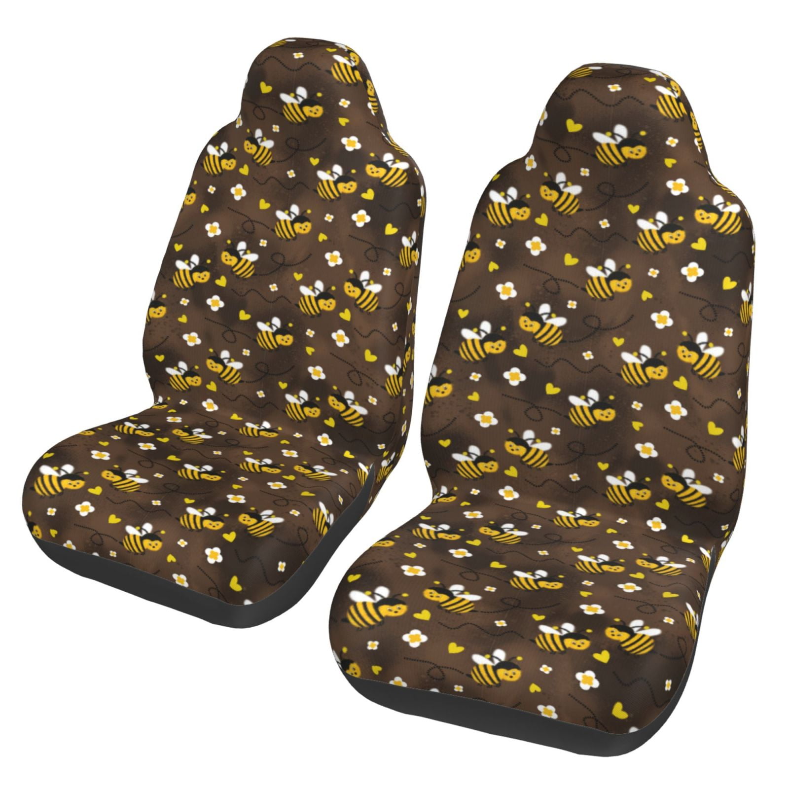 Fotbe Flying Furry Honey Bees Pattern Automotive Seat Covers for Cars ...