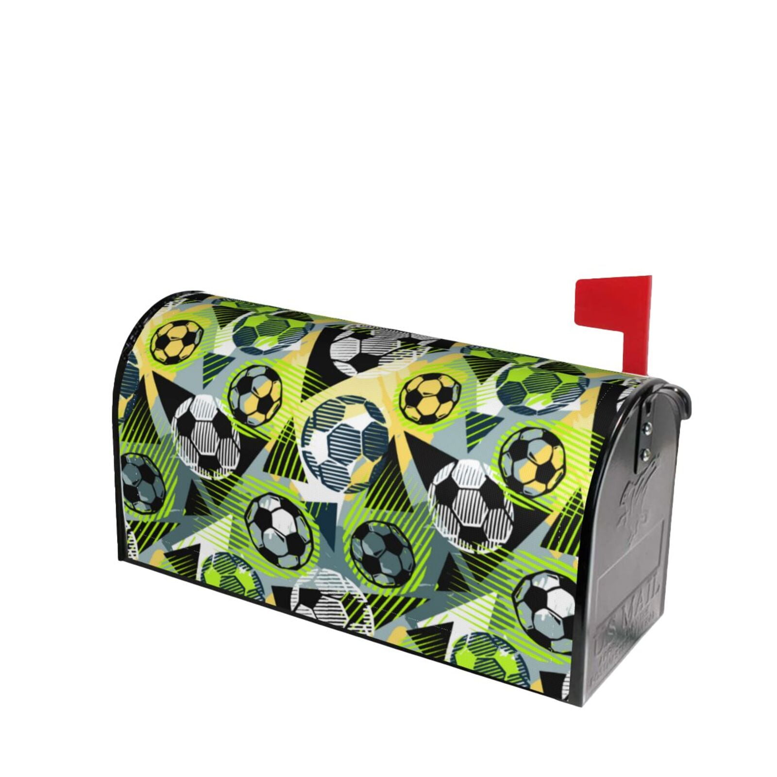 Fotbe Football Doodle Mailbox Covers Post Letter Box Cover Garden Decor ...