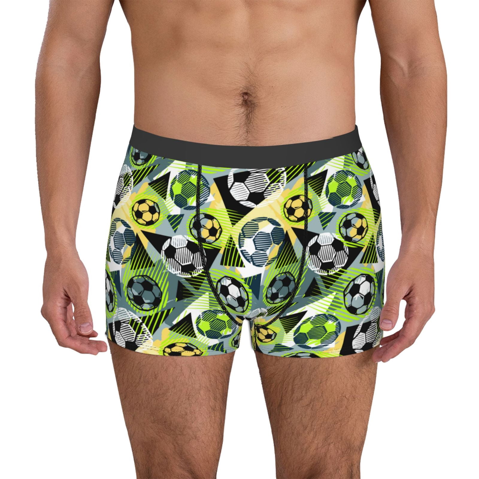 Fotbe Football Doodle Men’s Total Support Pouch Boxer Briefs, X-Temp ...