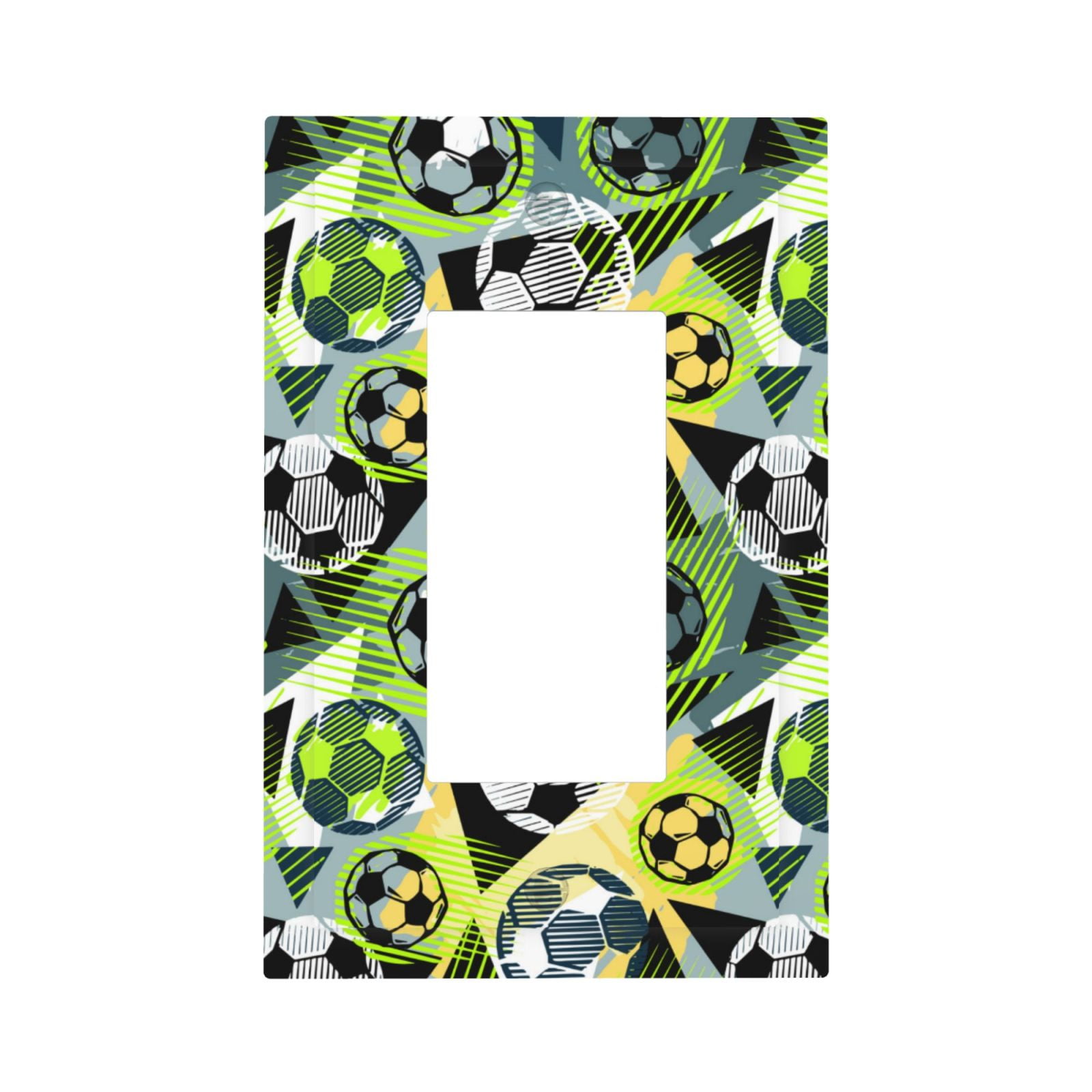 Fotbe Football Doodle Print Duplex Receptacle Wall Plate, 1-Gang 5.0 ...