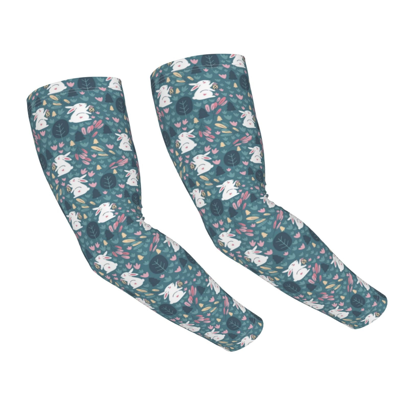 Fotbe Forest Rabbit UV Sun Protection Arm Sleeves - Tattoo Cover Up ...