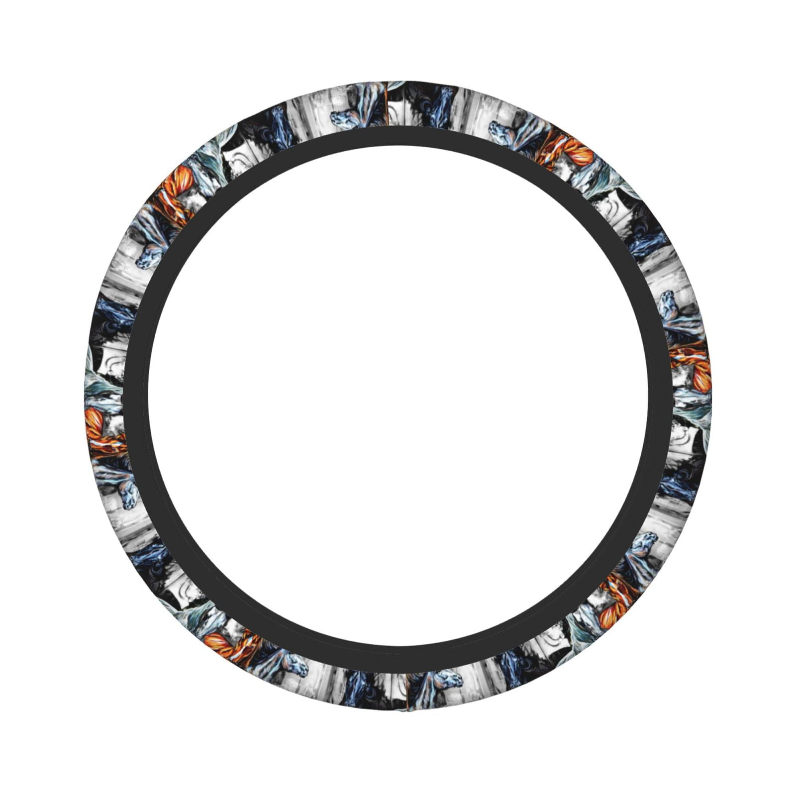 Fotbe Four Running Horses Steering Wheel Cover Universal 15 in Car ...