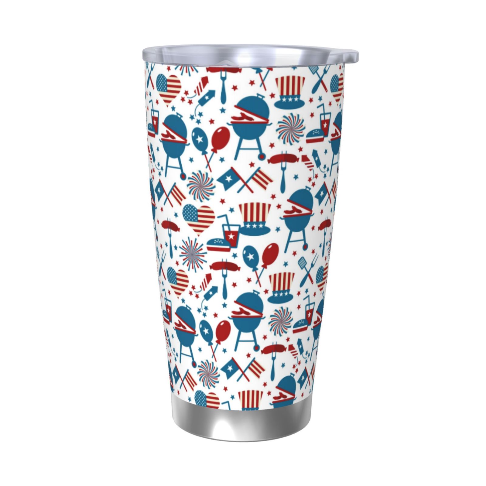 Fotbe Fourth Of July Party Pattern 20 oz Tumbler Stainless Steel Vacuum ...