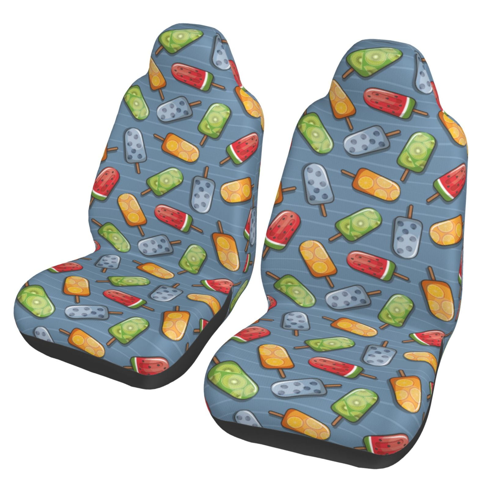 Fotbe Fruit Ice Cream Pattern Automotive Seat Covers for Cars Trucks ...