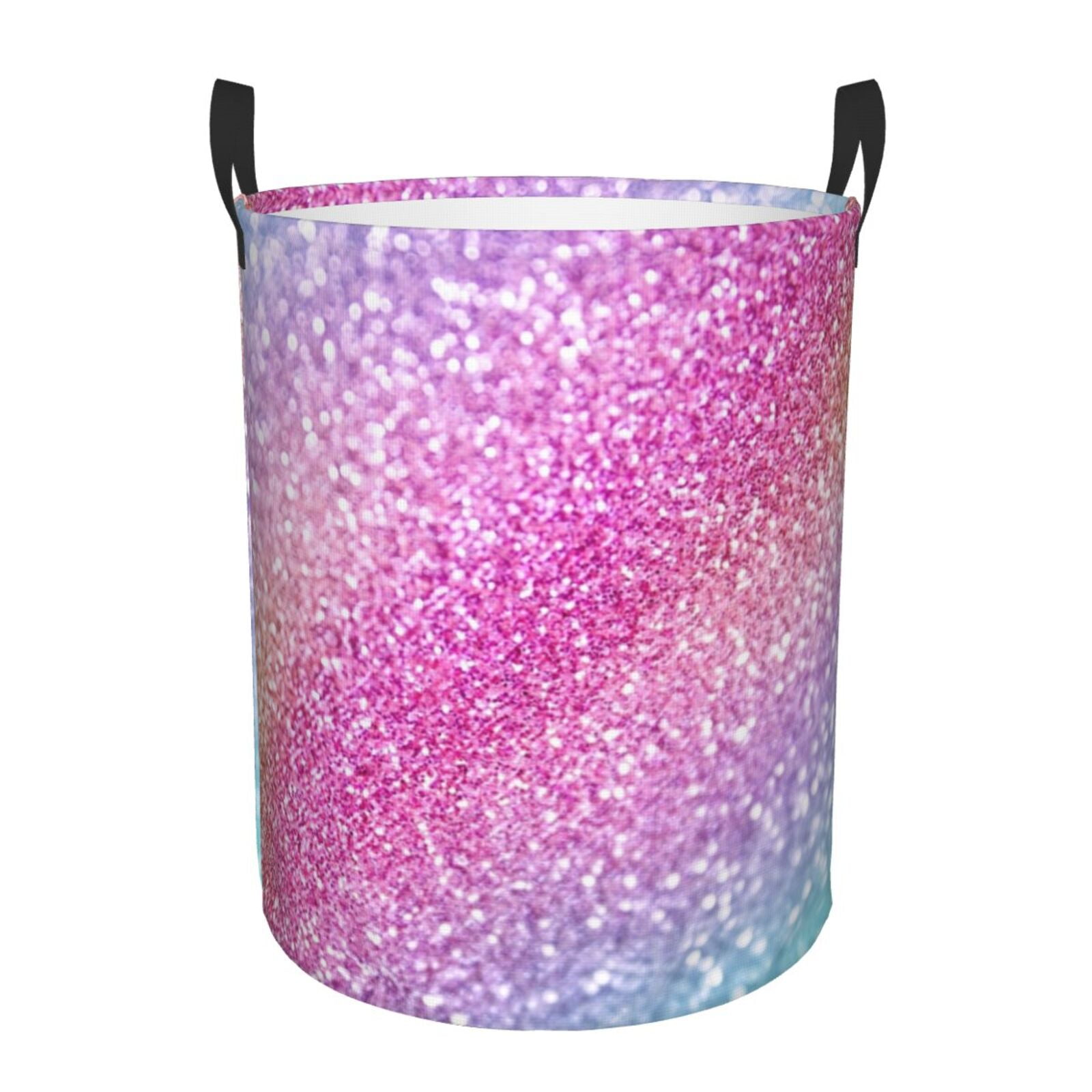 Fotbe Fun Rainbow Pink Laundry Basket with Handles, Waterproof Large ...