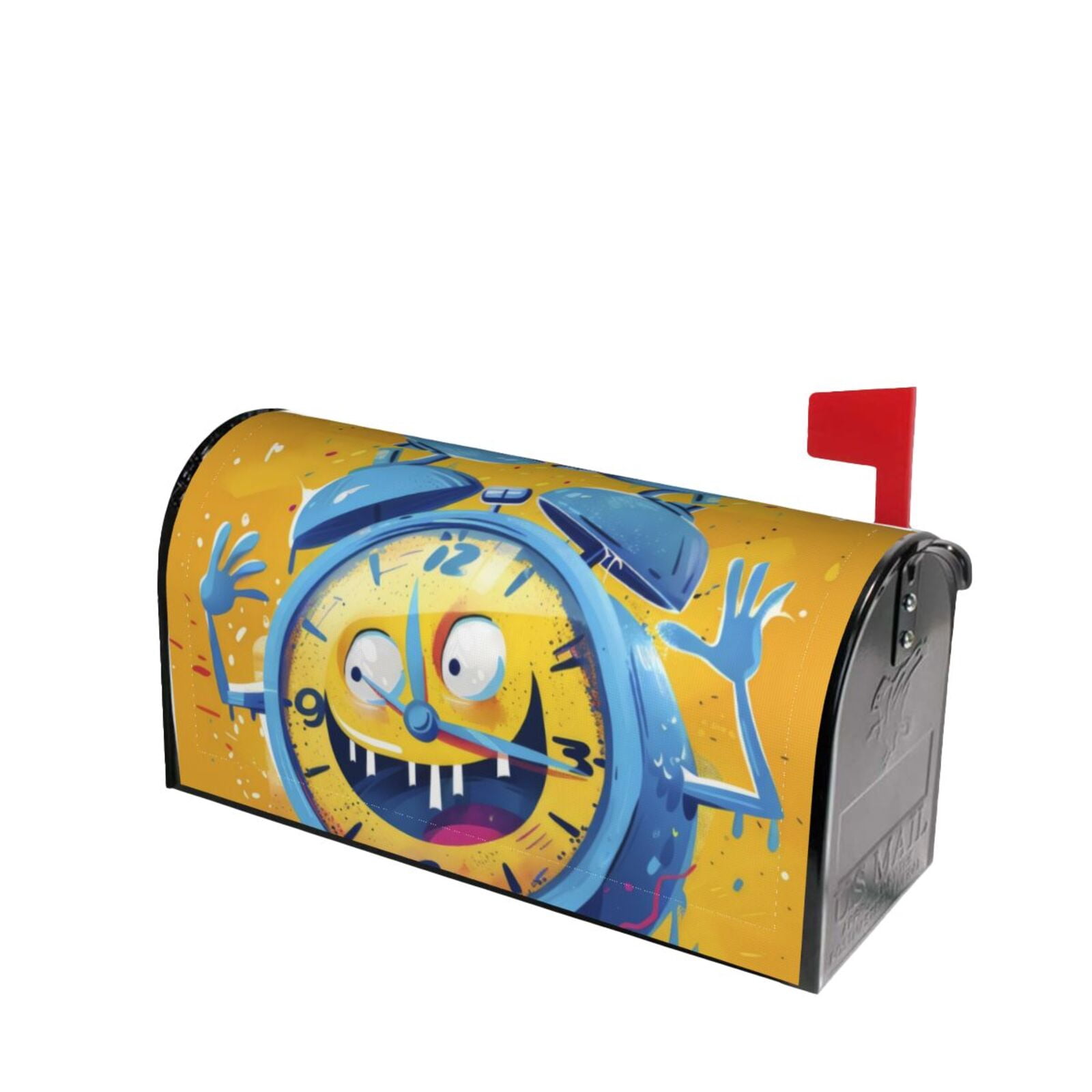 Fotbe Funny Alarm Clock Illustration Mailbox Covers Post Letter Box ...