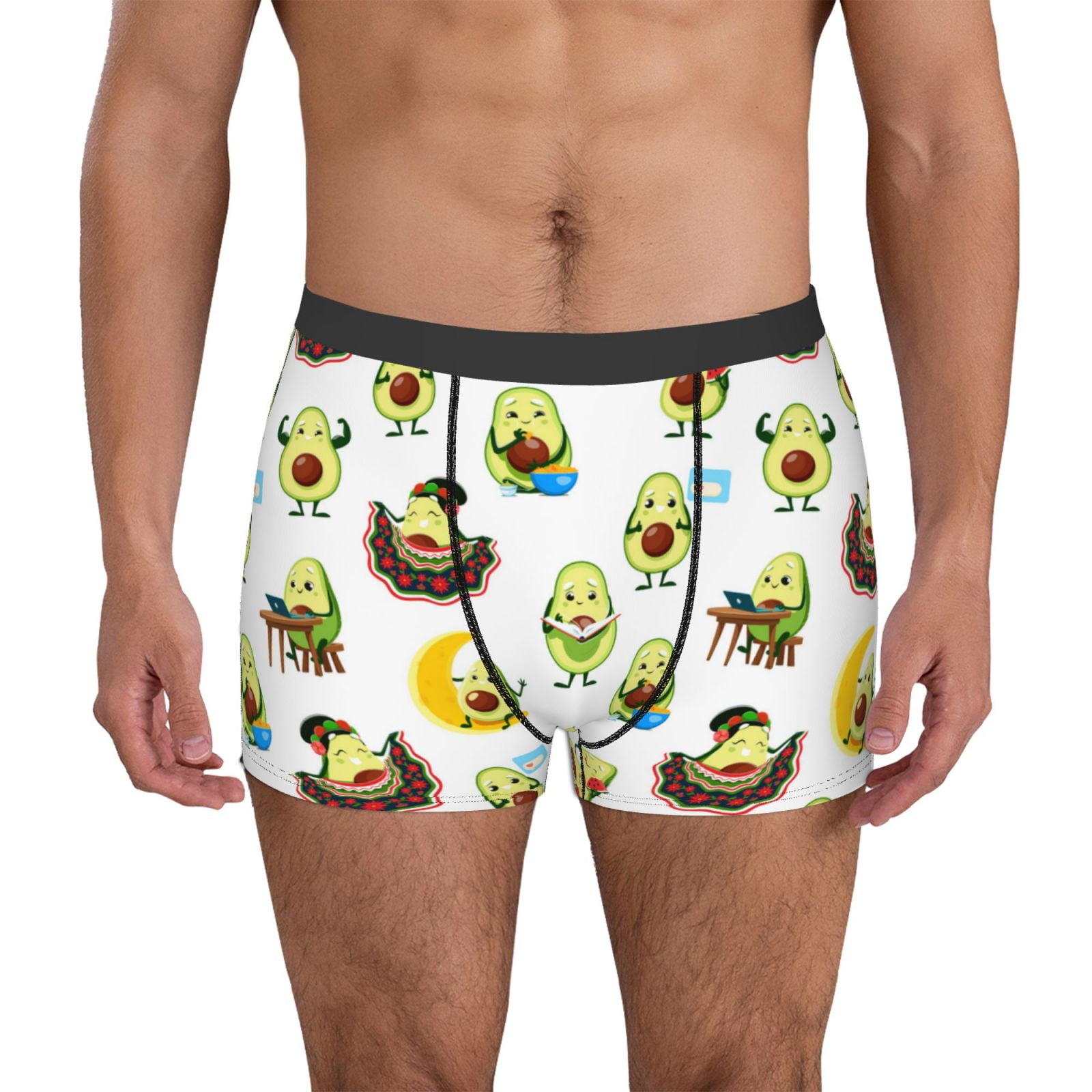 Fotbe Funny Avocado In Mexican Clothes Men’s Total Support Pouch Boxer ...