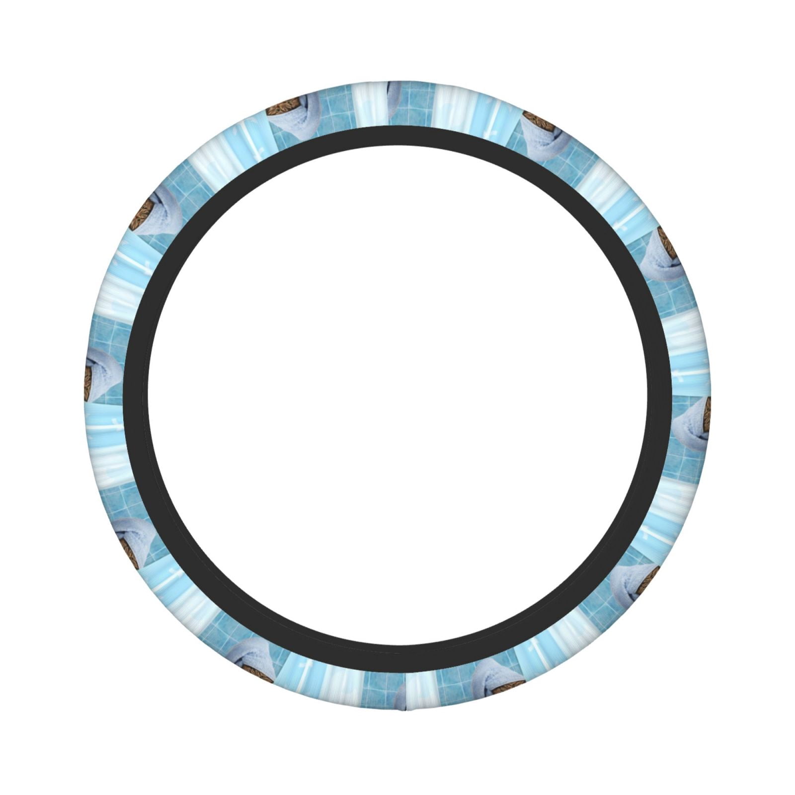 Fotbe Funny Cat Taking a Bath Steering Wheel Cover Universal 15 in Car ...