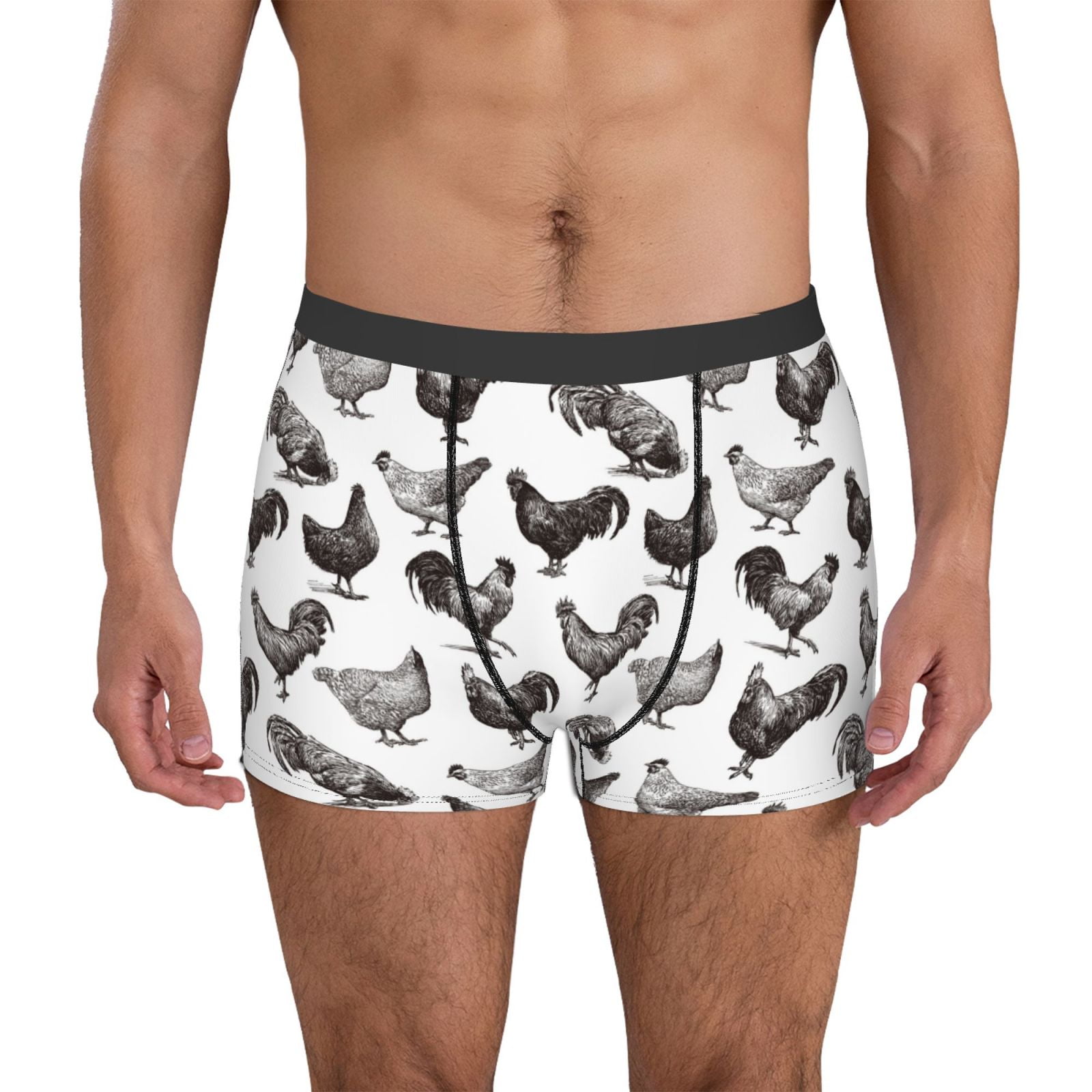 Fotbe Funny Chicken Men’s Total Support Pouch Boxer Briefs, X-Temp ...