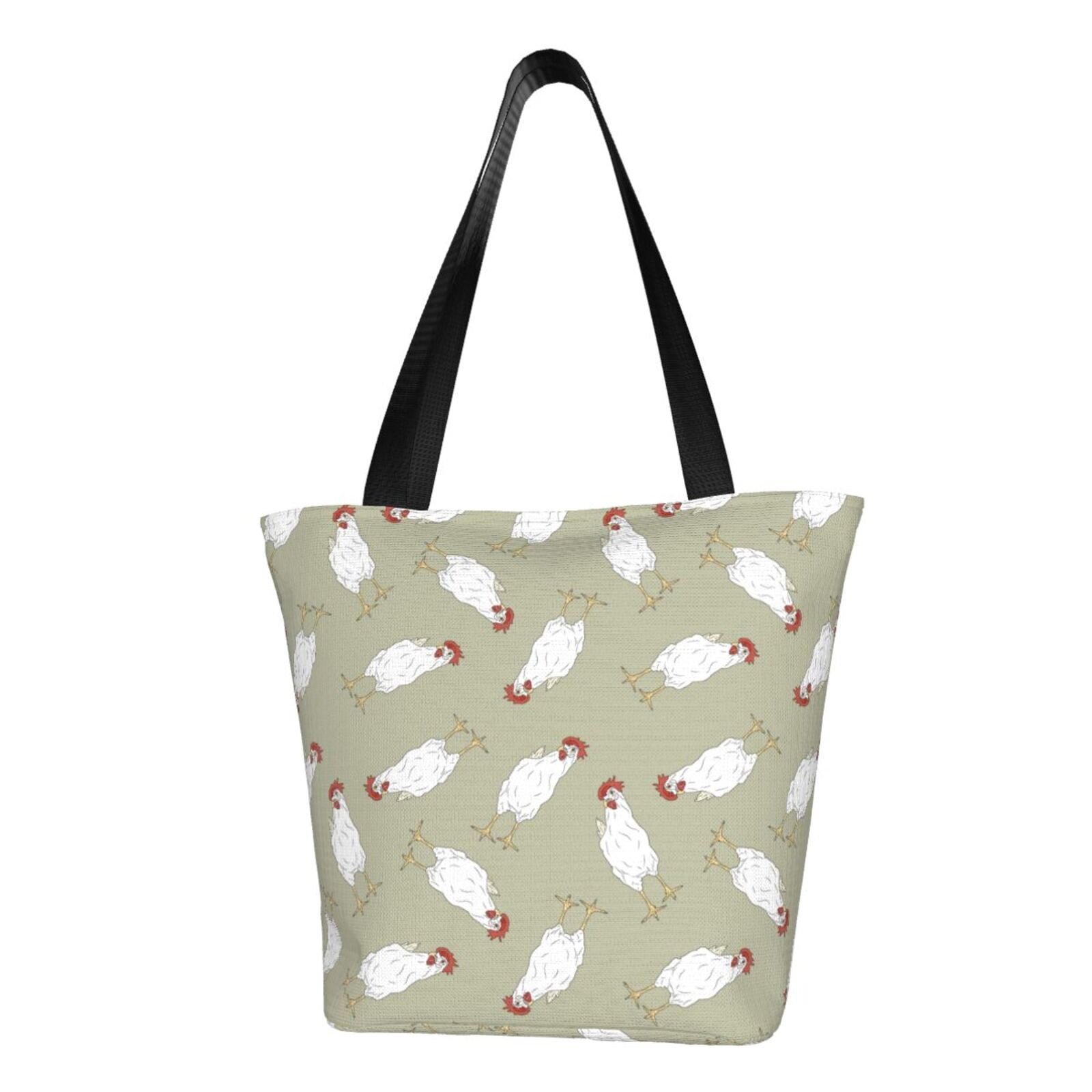 Fotbe Funny Chicken Pattern Beach Tote,Shoulder Handbag,Spacious Tote ...