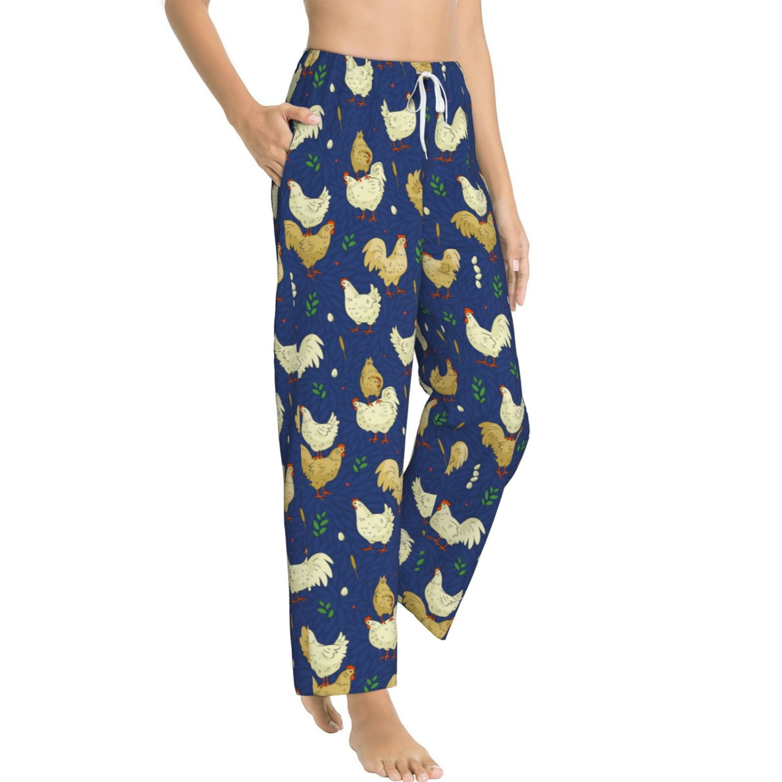 Fotbe Funny Chicken Women's Pajama Pants,Sleepwear Pants,Pj Bottoms ...