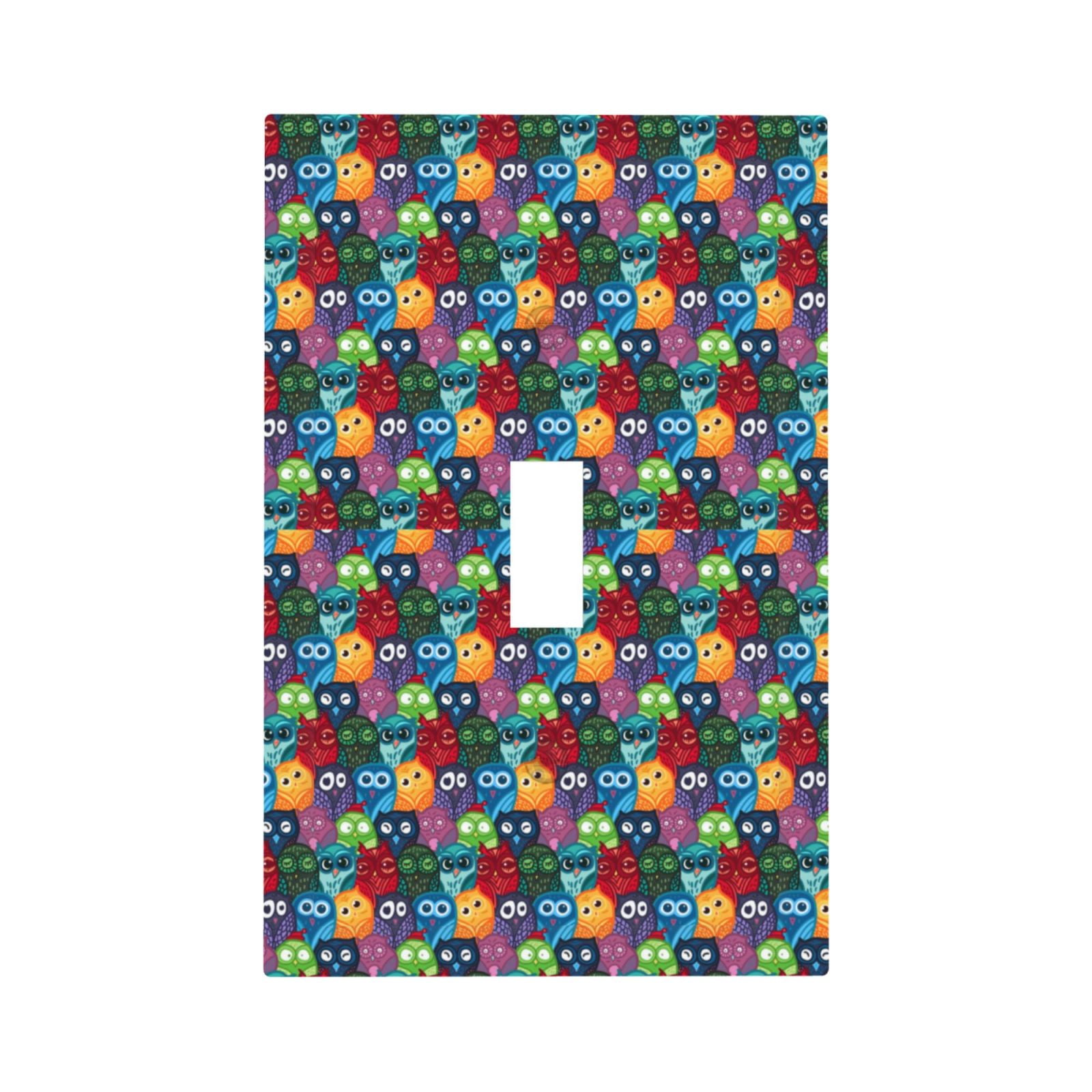 Fotbe Funny Owls Print Duplex Receptacle Wall Plate, 1-Gang 5.0" x3.0 ...