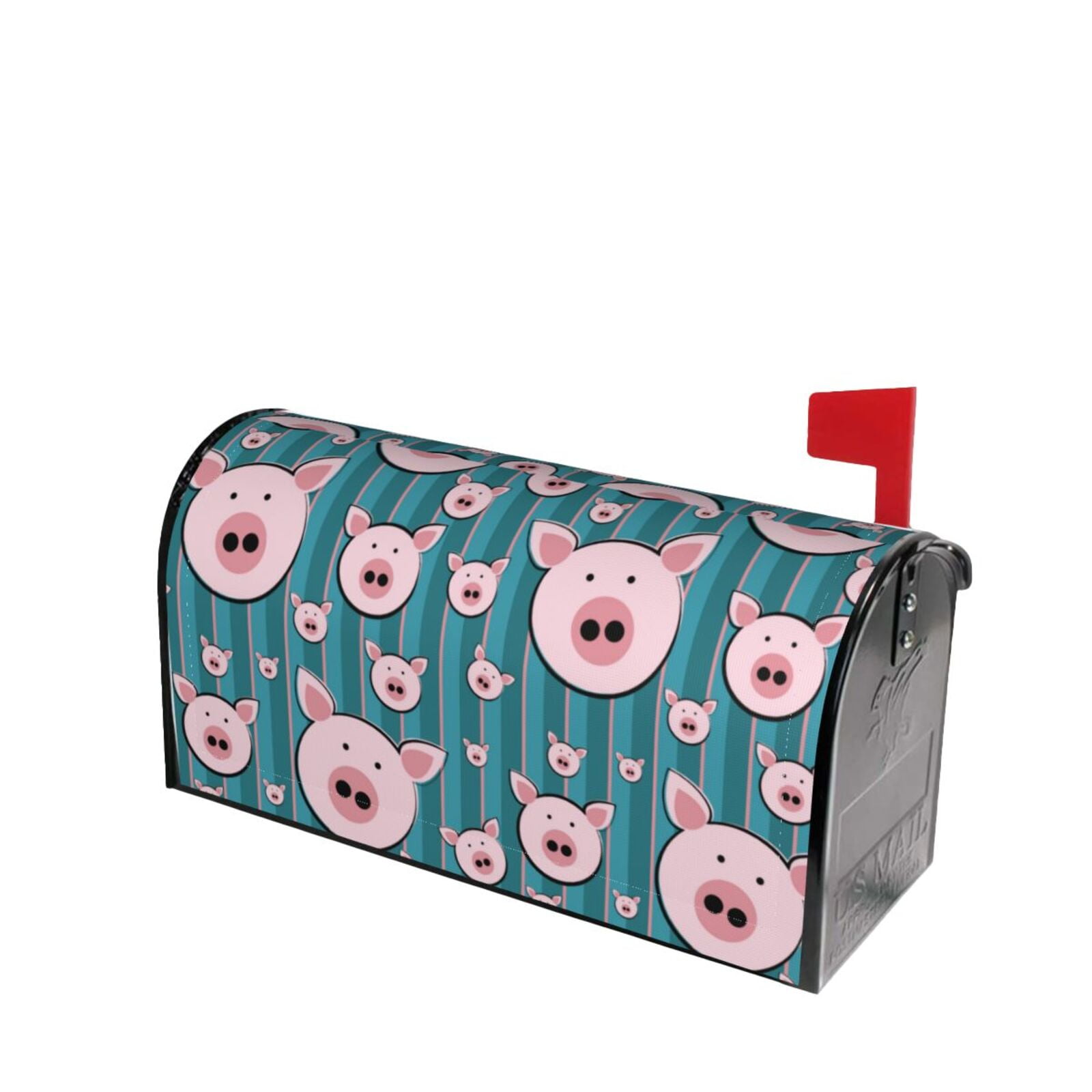 Fotbe Funny Pig Faces Mailbox Covers Post Letter Box Cover Garden Decor ...