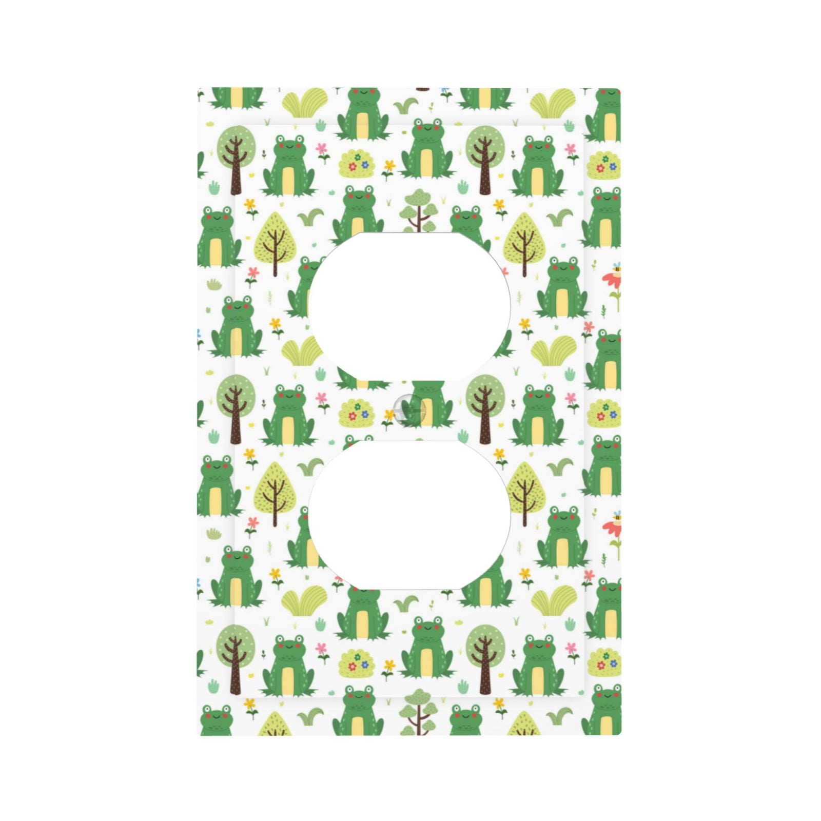 Fotbe Funny Toad Print Duplex Receptacle Wall Plate, 1-Gang 5.0" x3.0 ...