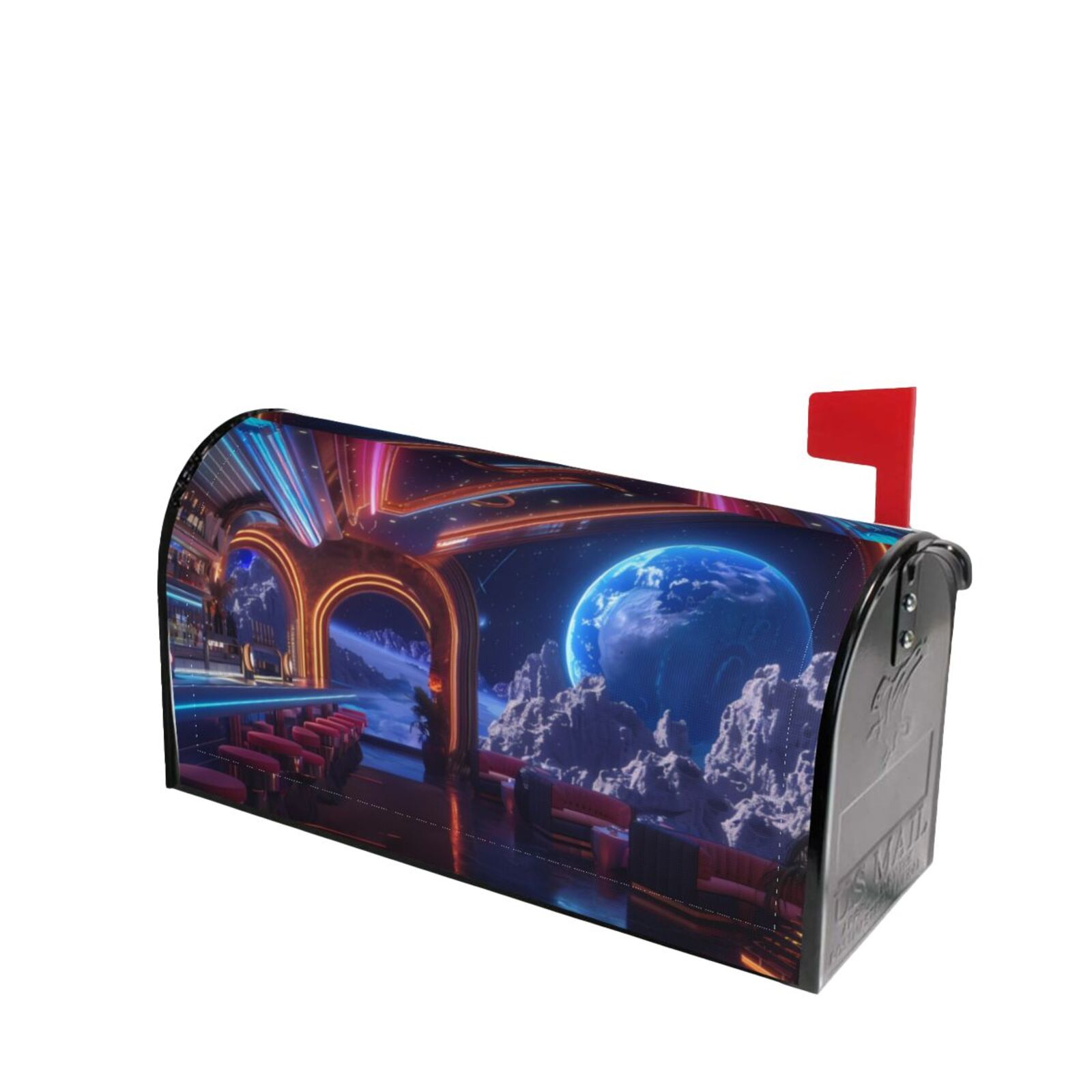 Fotbe Futuristic Bar Space View Mailbox Covers Post Letter Box Cover ...
