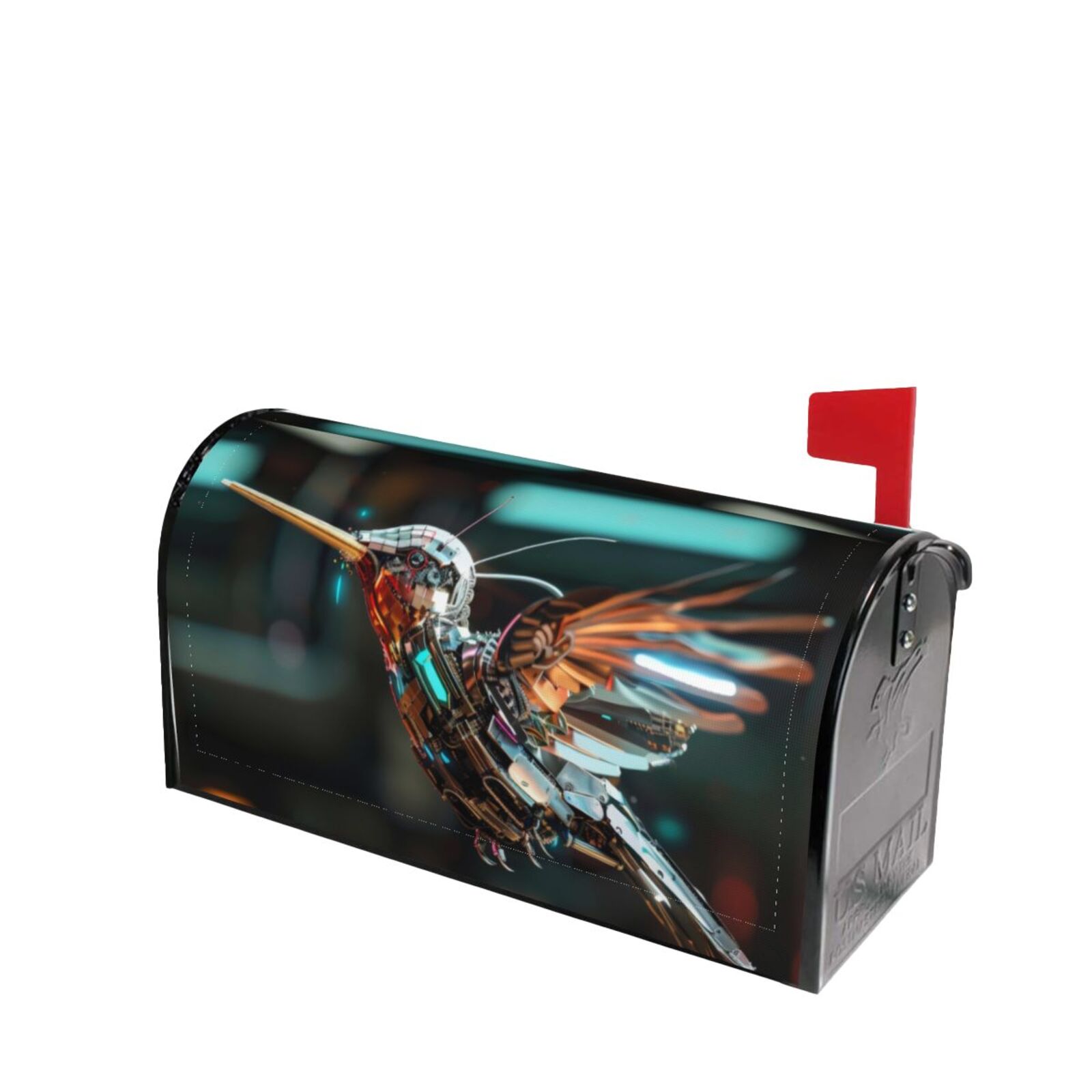 Fotbe Futuristic Robot Hummingbird Mailbox Covers Post Letter Box Cover ...