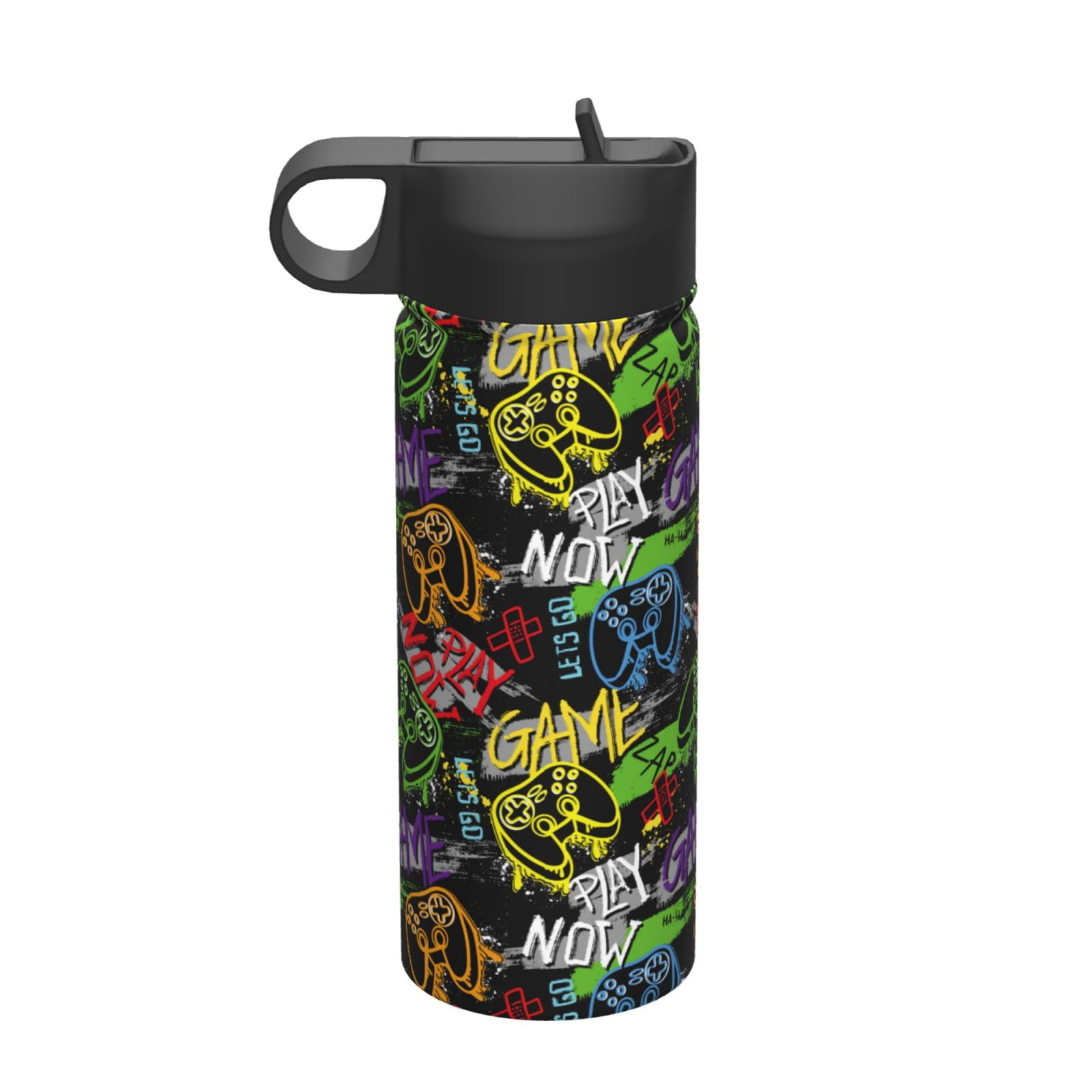 Fotbe Game Joysticks Pattern 18oz Sports Insulated Kettle Stainless ...