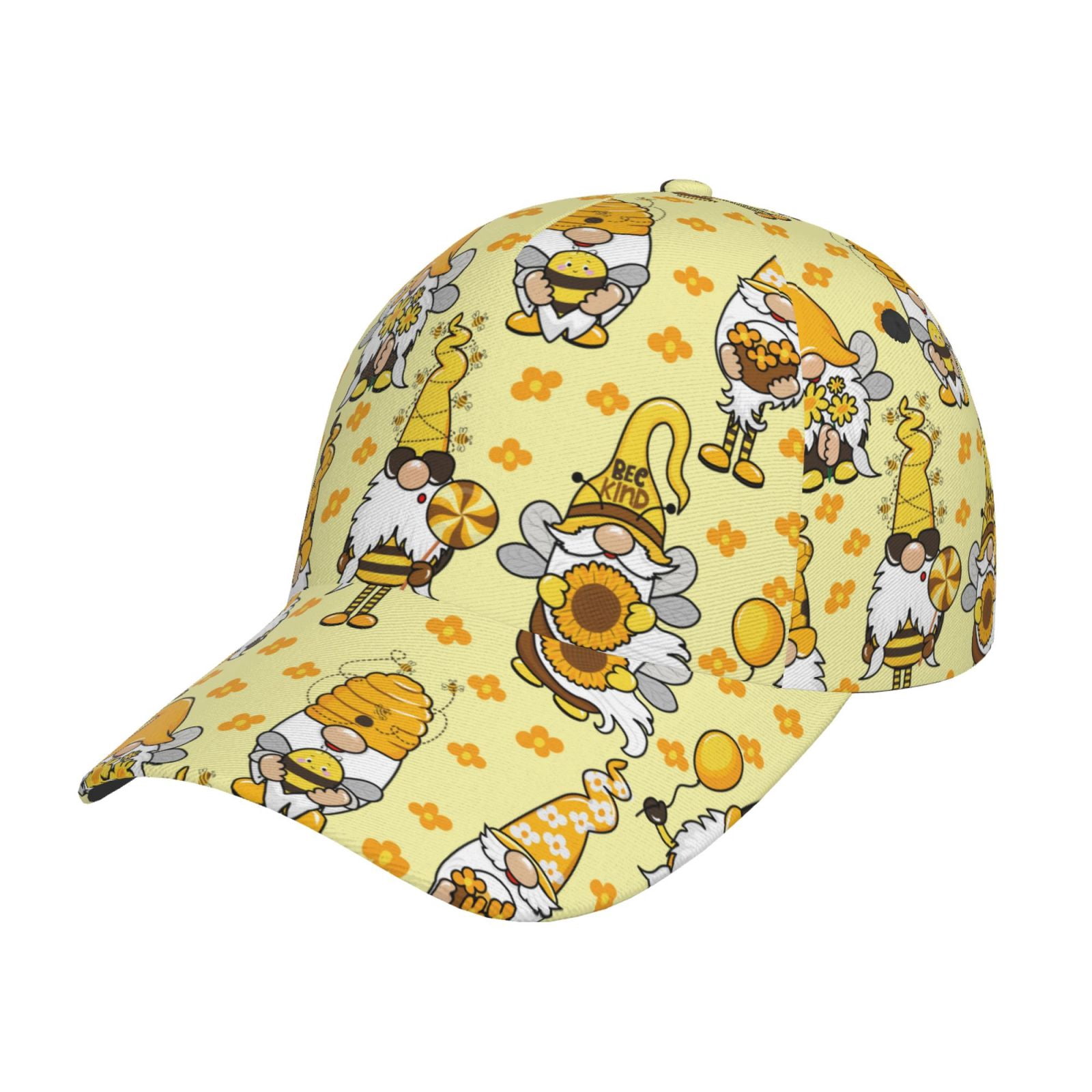 Fotbe Garden Honeybee Gnomes Baseball Cap, Garden Honeybee Gnomes Print ...