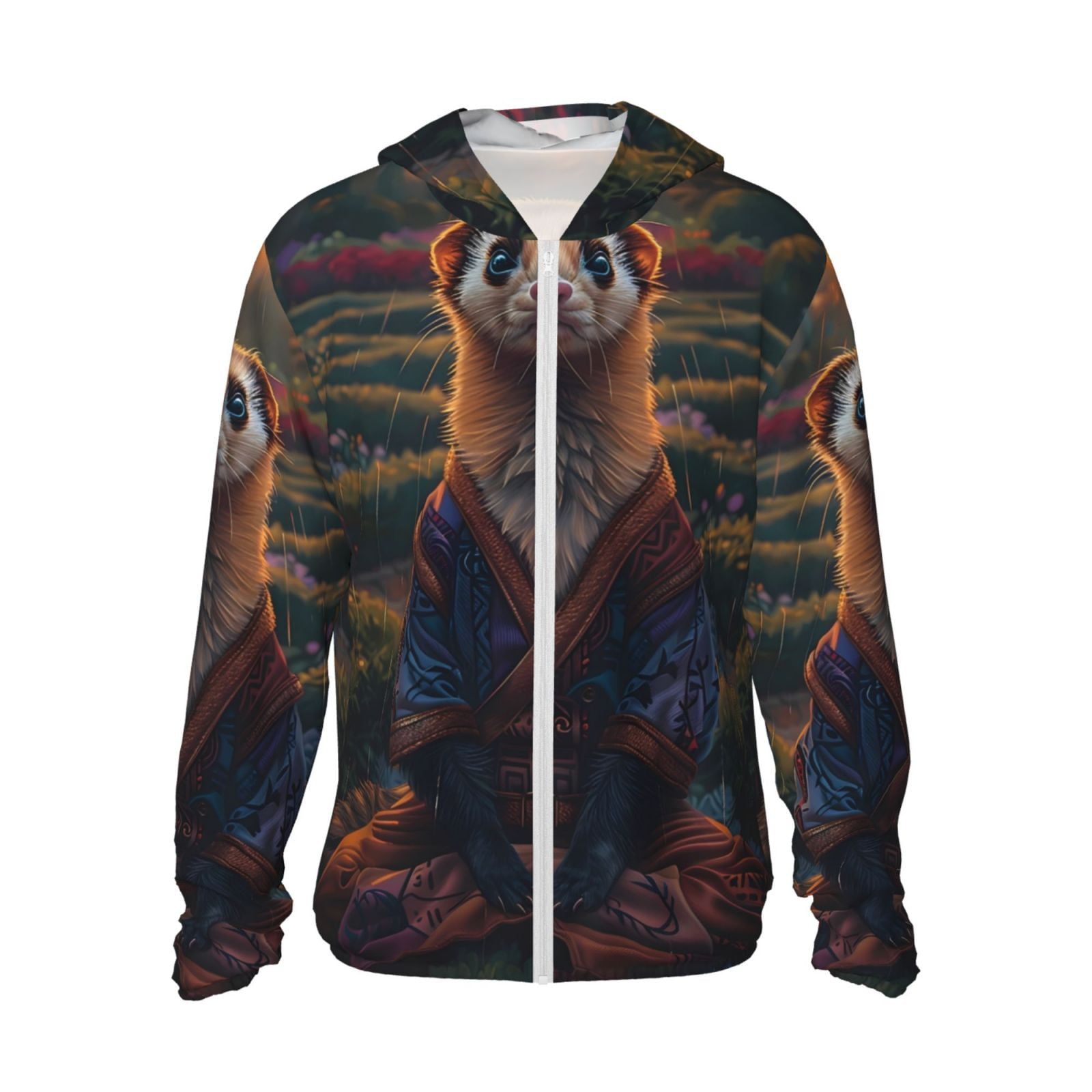 Fotbe Garden Meditating Weasel Men's Women's UPF 50+ Sun Protection ...