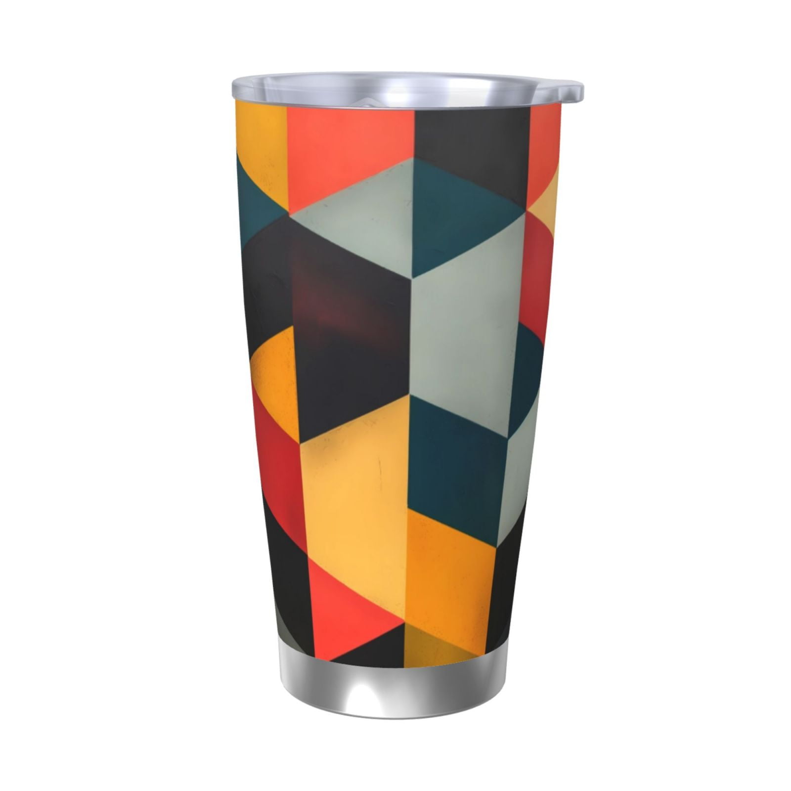 Fotbe Geometric Cube Pattern Art Pattern 20 oz Tumbler Stainless Steel ...