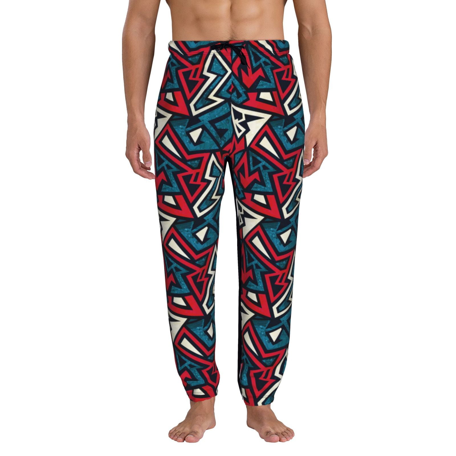 Fotbe Geometric Elements Pattern Joggers for Men Athletic Workout ...