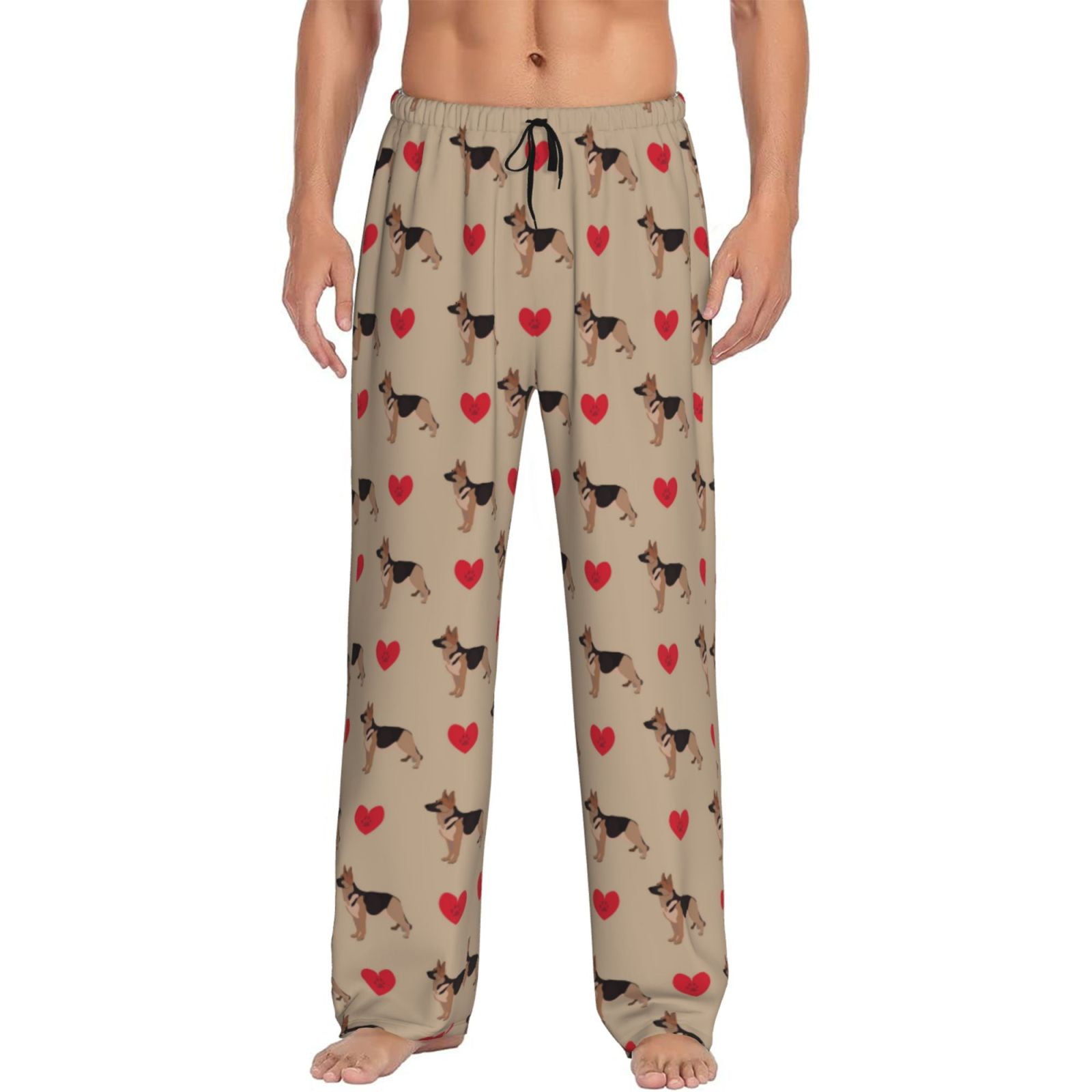Fotbe German Shepherd Dog Men's Pajama Pants,Sleepwear Pants,Pj Bottoms ...