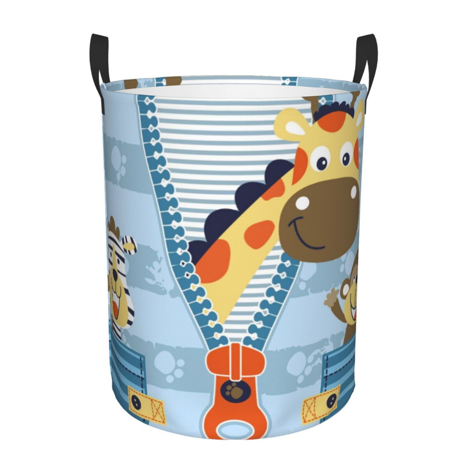 Fotbe Giraffe Come Out From Zipper Laundry Basket with Handles ...