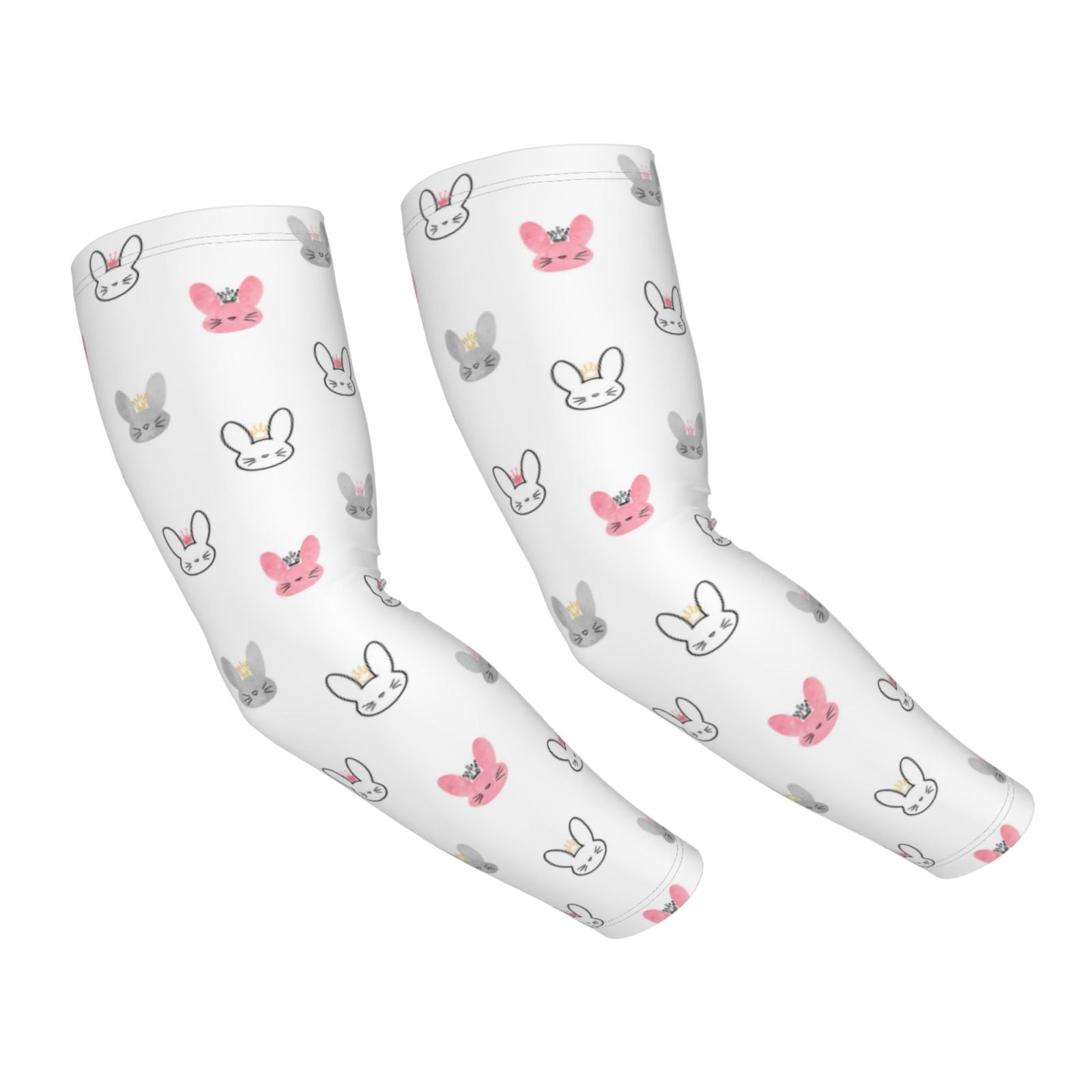 Fotbe Girl Rabbit UV Sun Protection Arm Sleeves - Tattoo Cover Up ...