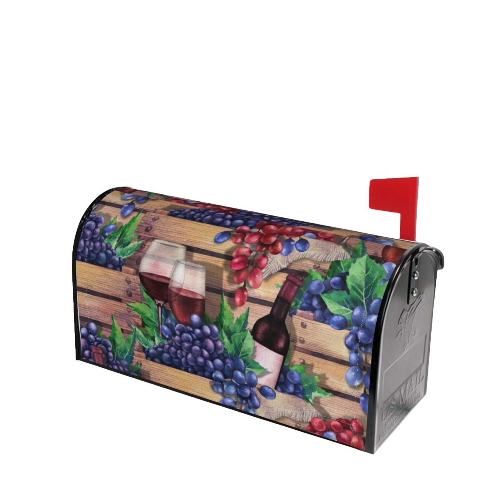 Fotbe Glasses Of Red Wine 1 Mailbox Covers Post Letter Box Cover Garden ...