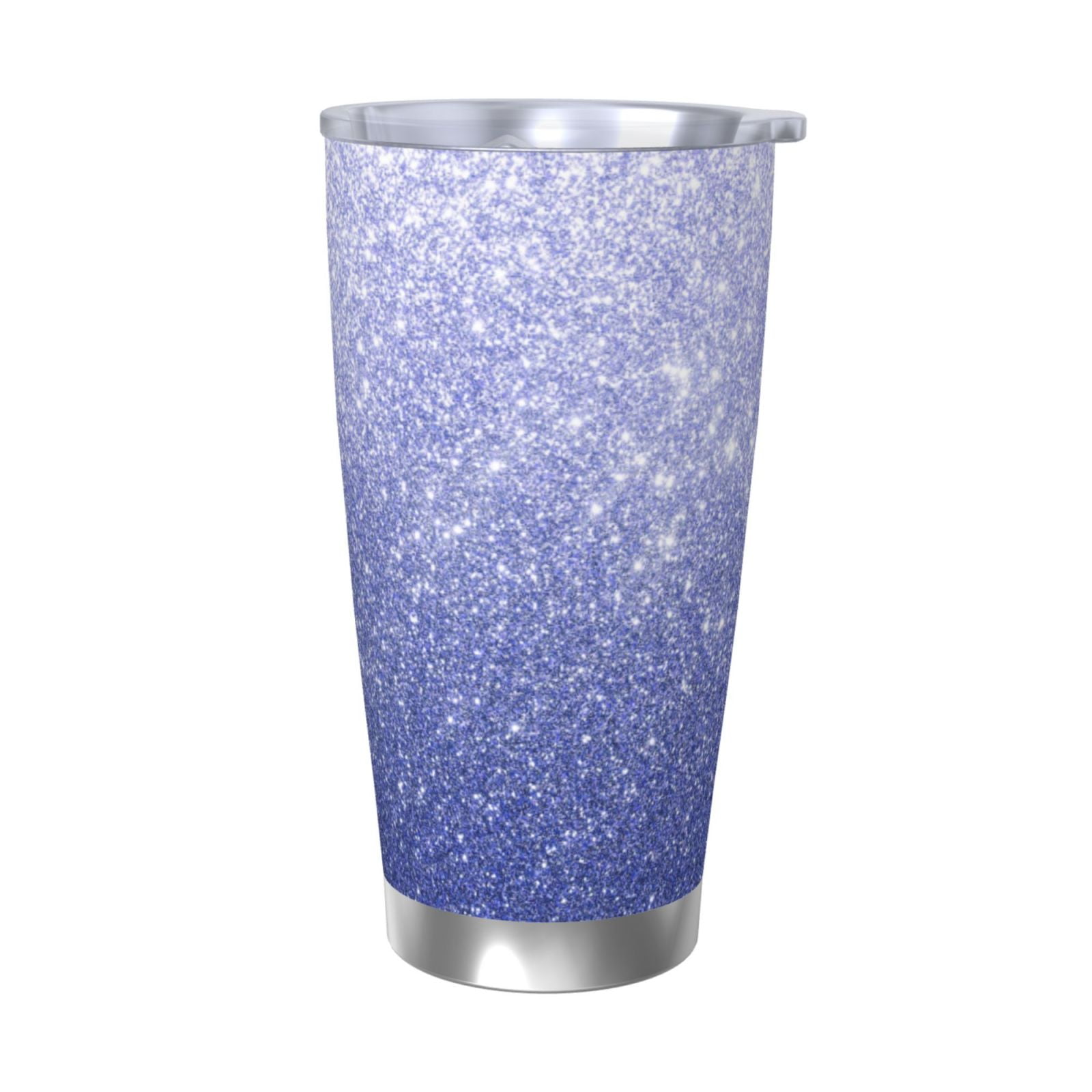 Fotbe Glittering Blue Purple Pattern 20 oz Tumbler Stainless Steel ...