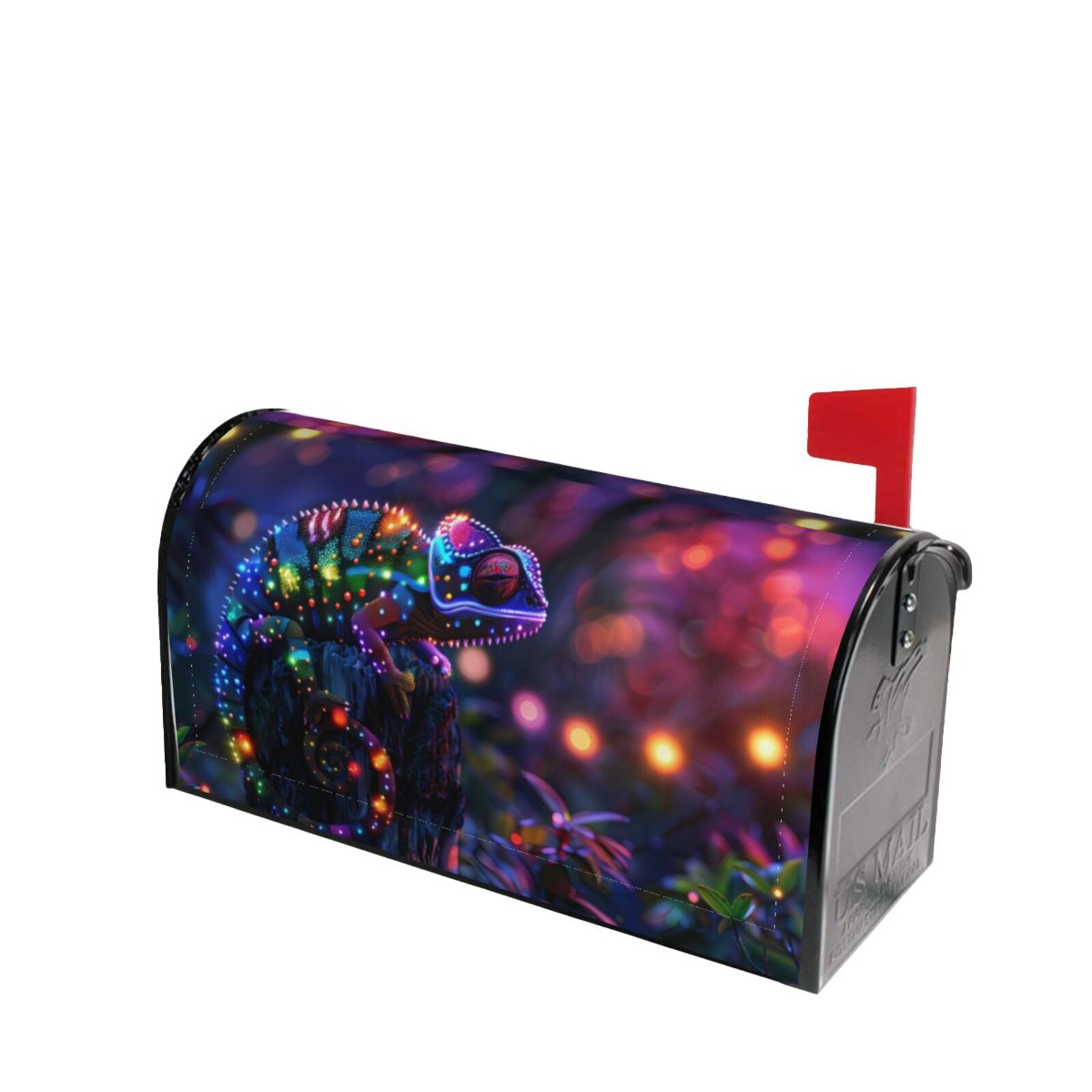 Fotbe Glowing Chameleon Fantasy Art Mailbox Covers Post Letter Box ...