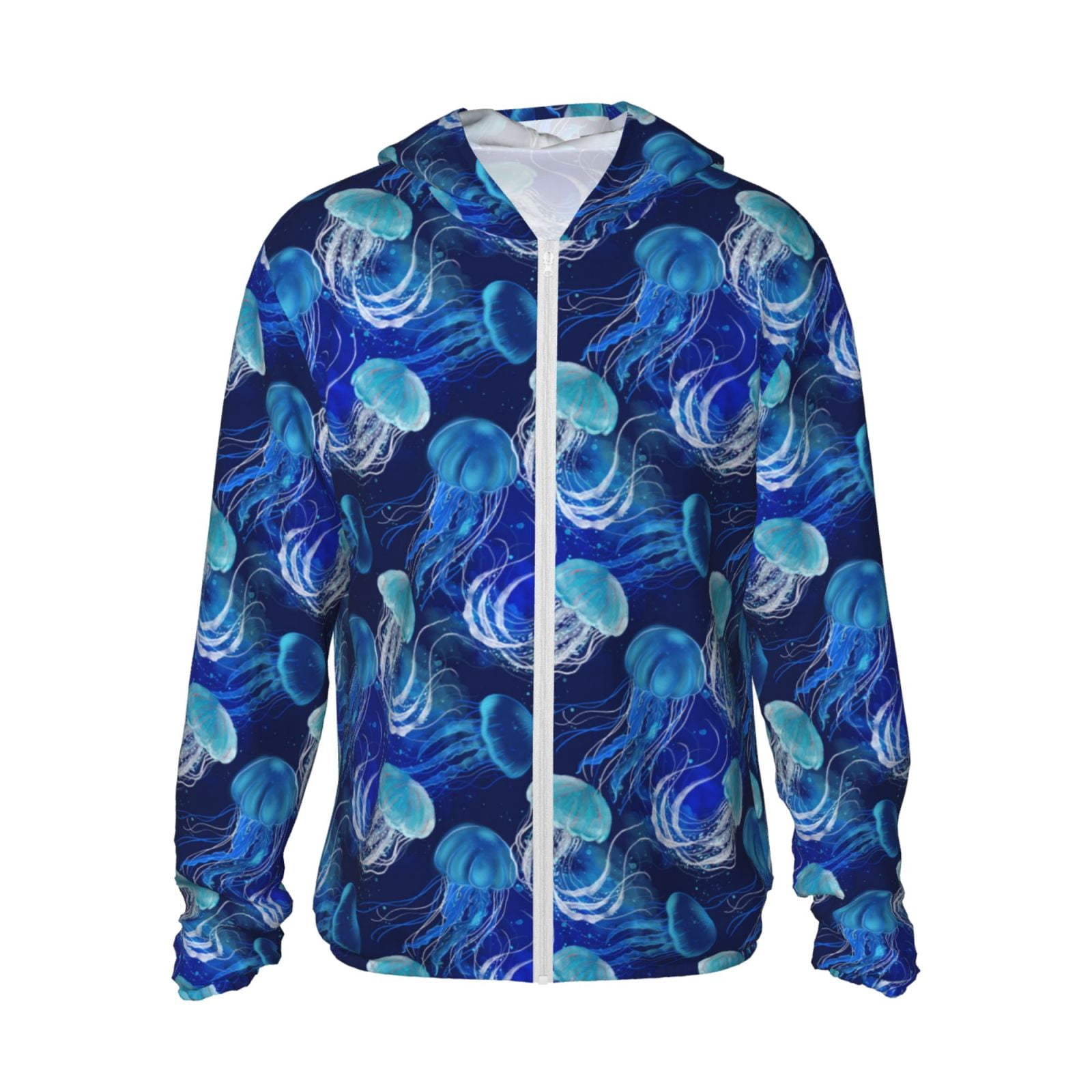 Fotbe Glowing Jellyfish Pattern Men's Women's UPF 50+ Sun Protection ...