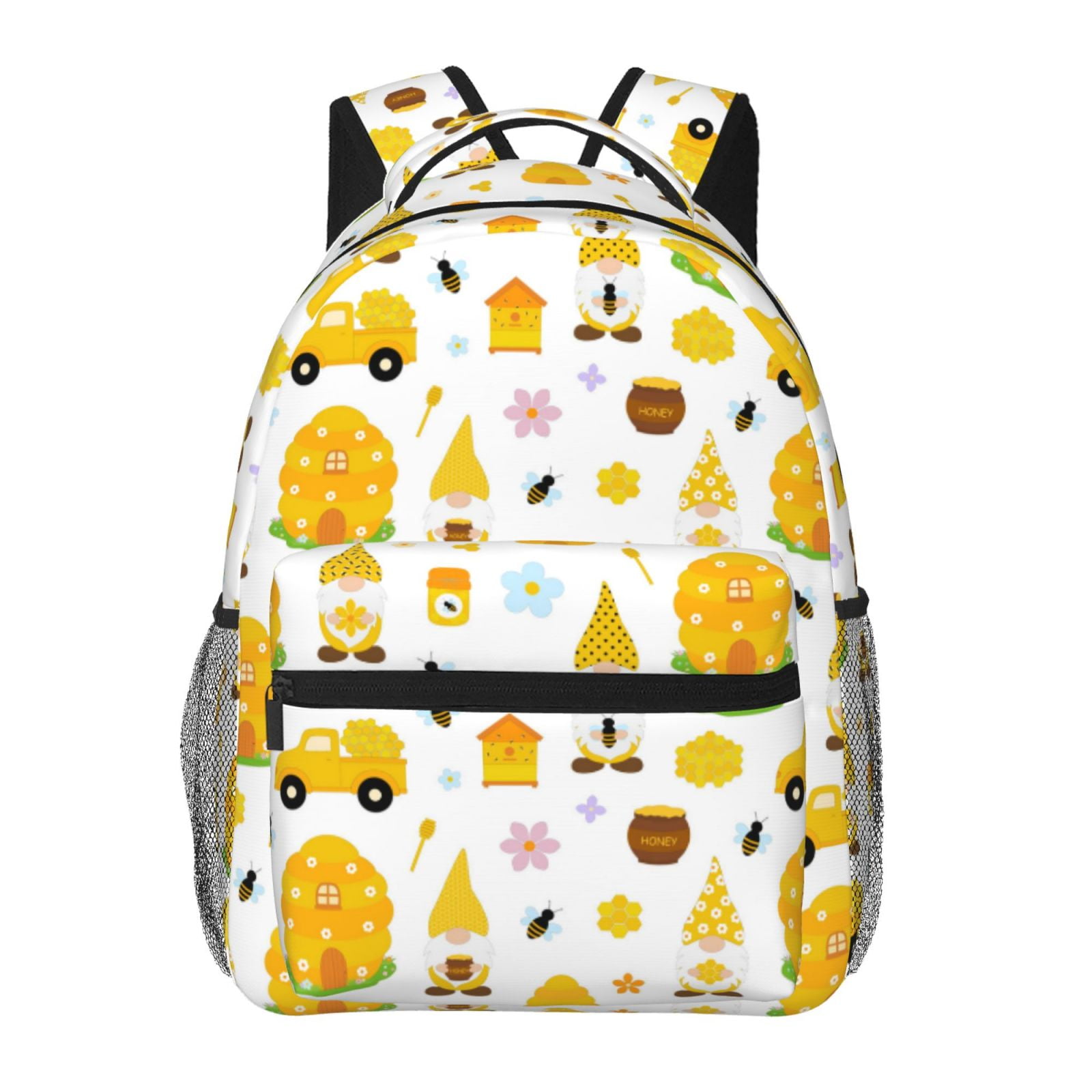 Fotbe Gnomes Bees Pattern Casual Backpack for School, Travel, and ...
