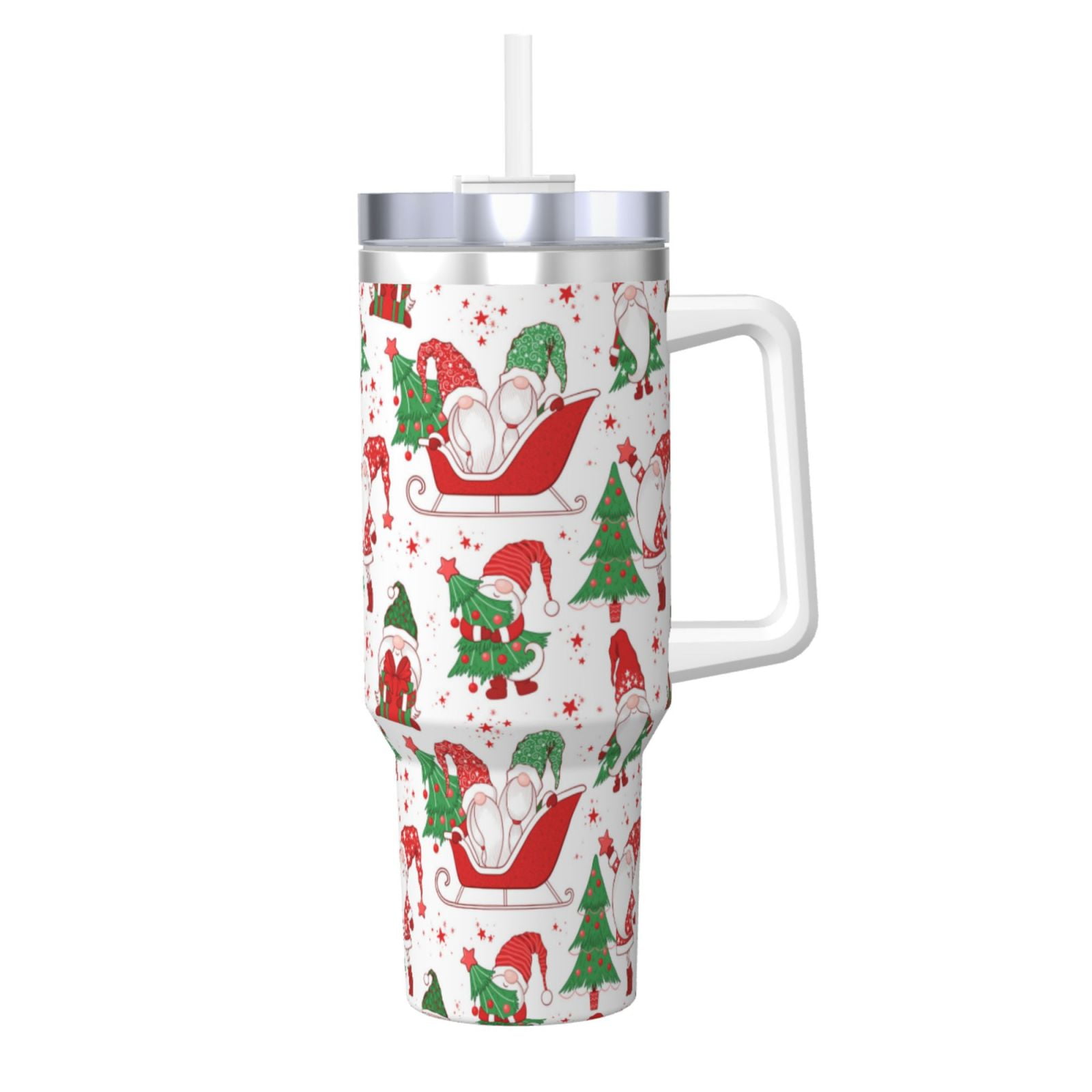 Fotbe Gnomes Merry Christmas Pattern 40oz Ice Bully With Handle And ...