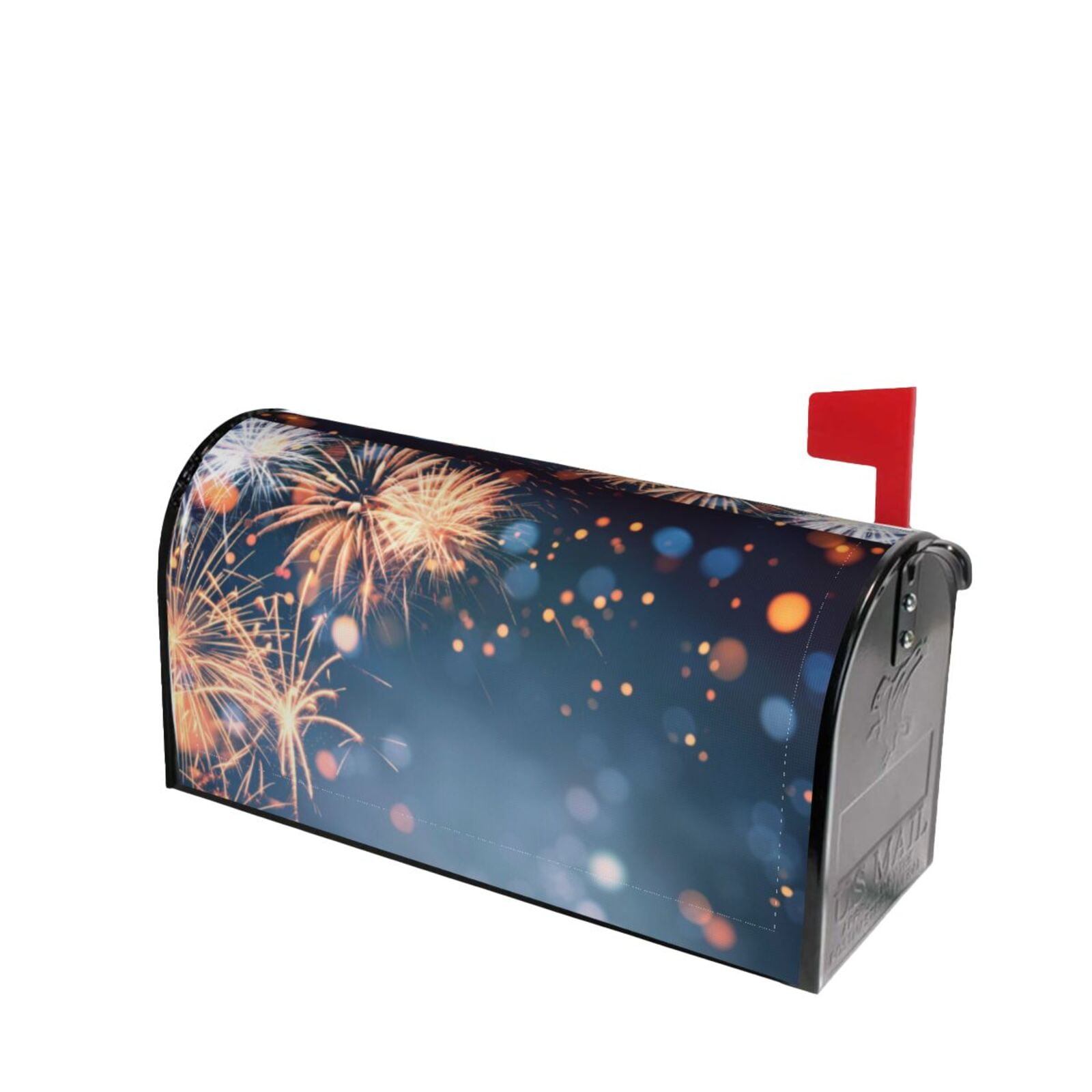 Fotbe Gold And Blue Fireworks Mailbox Covers Post Letter Box Cover ...
