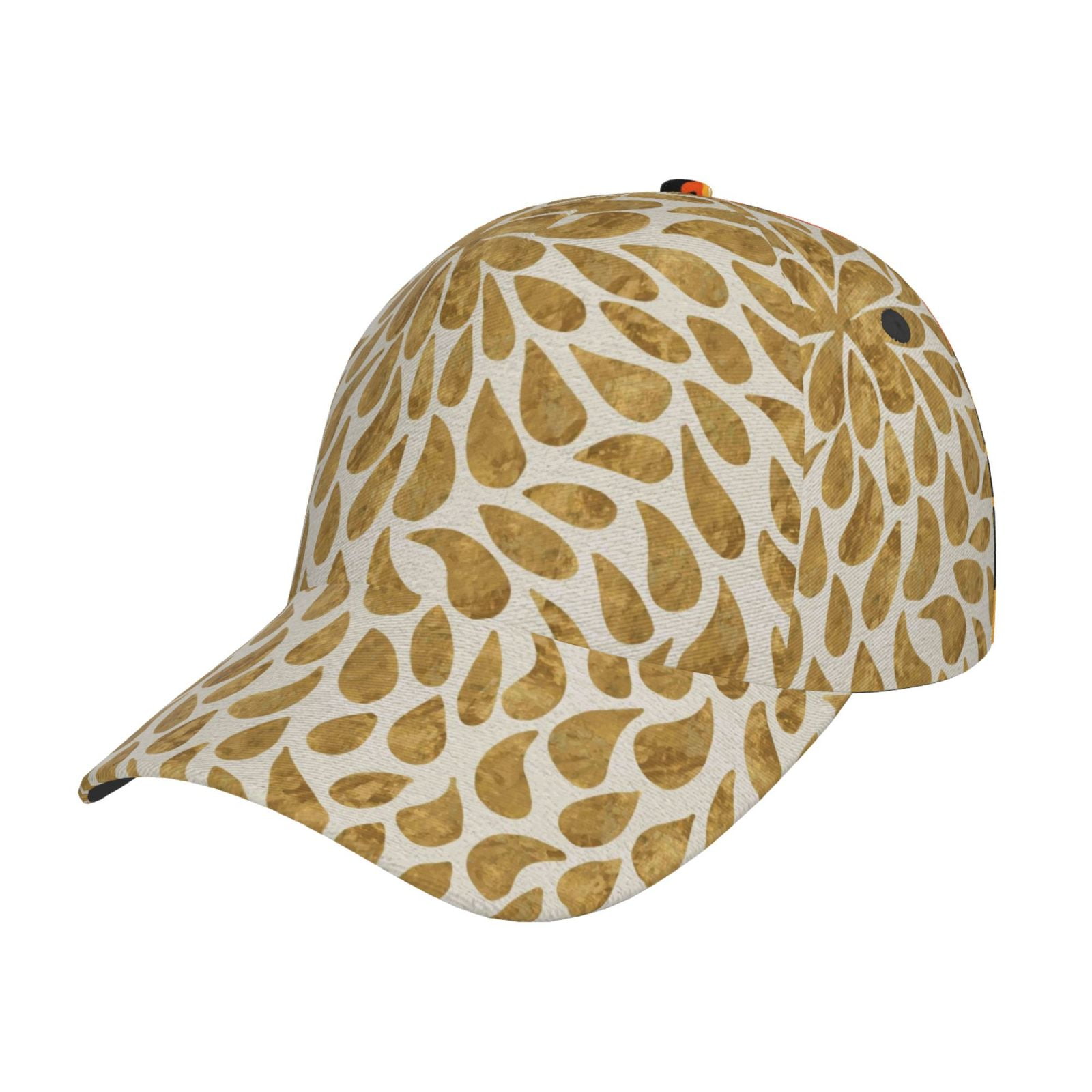 Fotbe Gold Drops Baseball Cap, Gold Drops Print Dad Hat,Outdoor Hat ...
