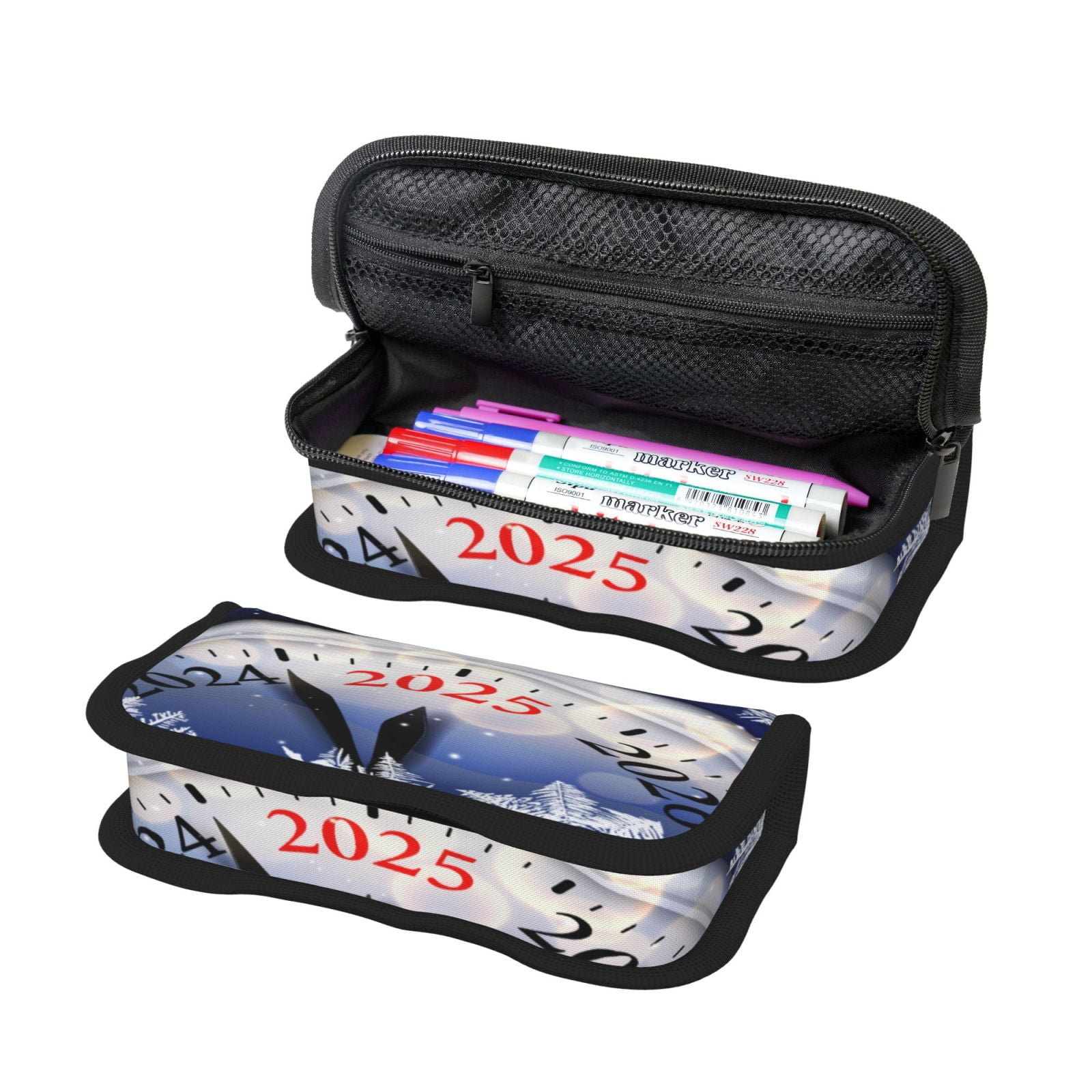 Fotbe Gold Glitter Shining In Light With 2025 Pattern Pencil Case ...