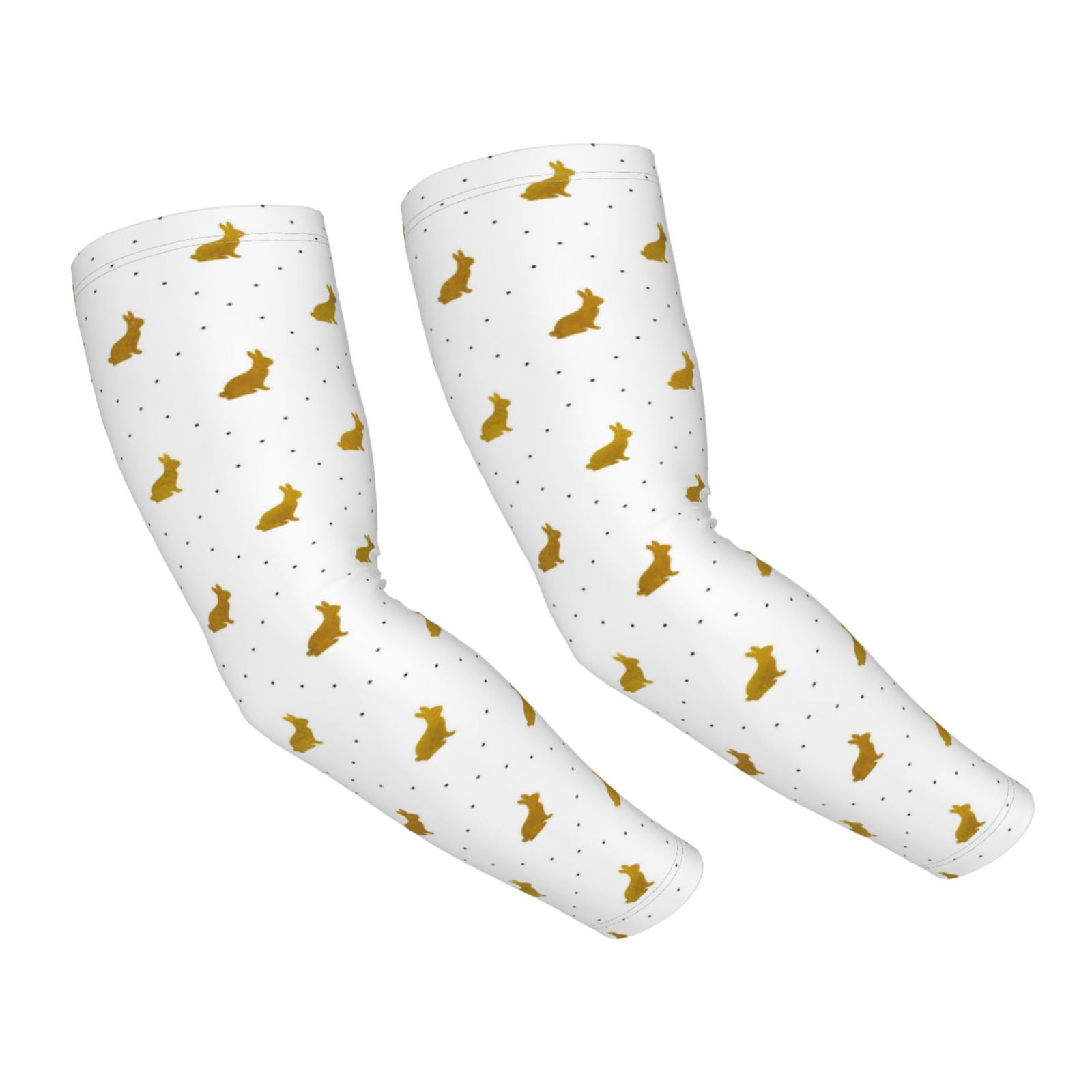 Fotbe Gold Rabbit UV Sun Protection Arm Sleeves - Tattoo Cover Up ...