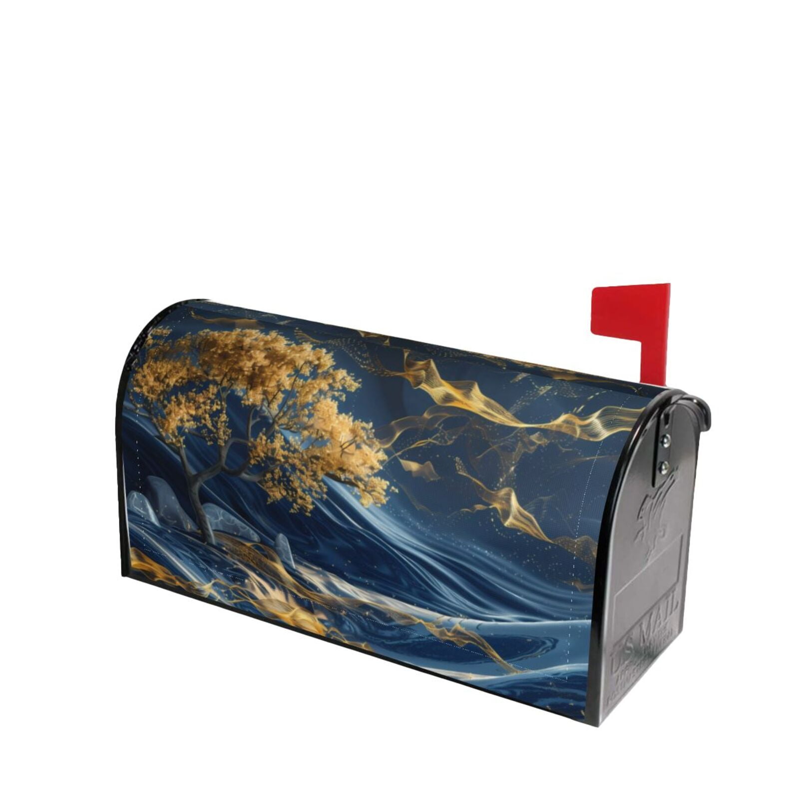 Fotbe Golden Fantasy Landscape Mailbox Covers Post Letter Box Cover ...