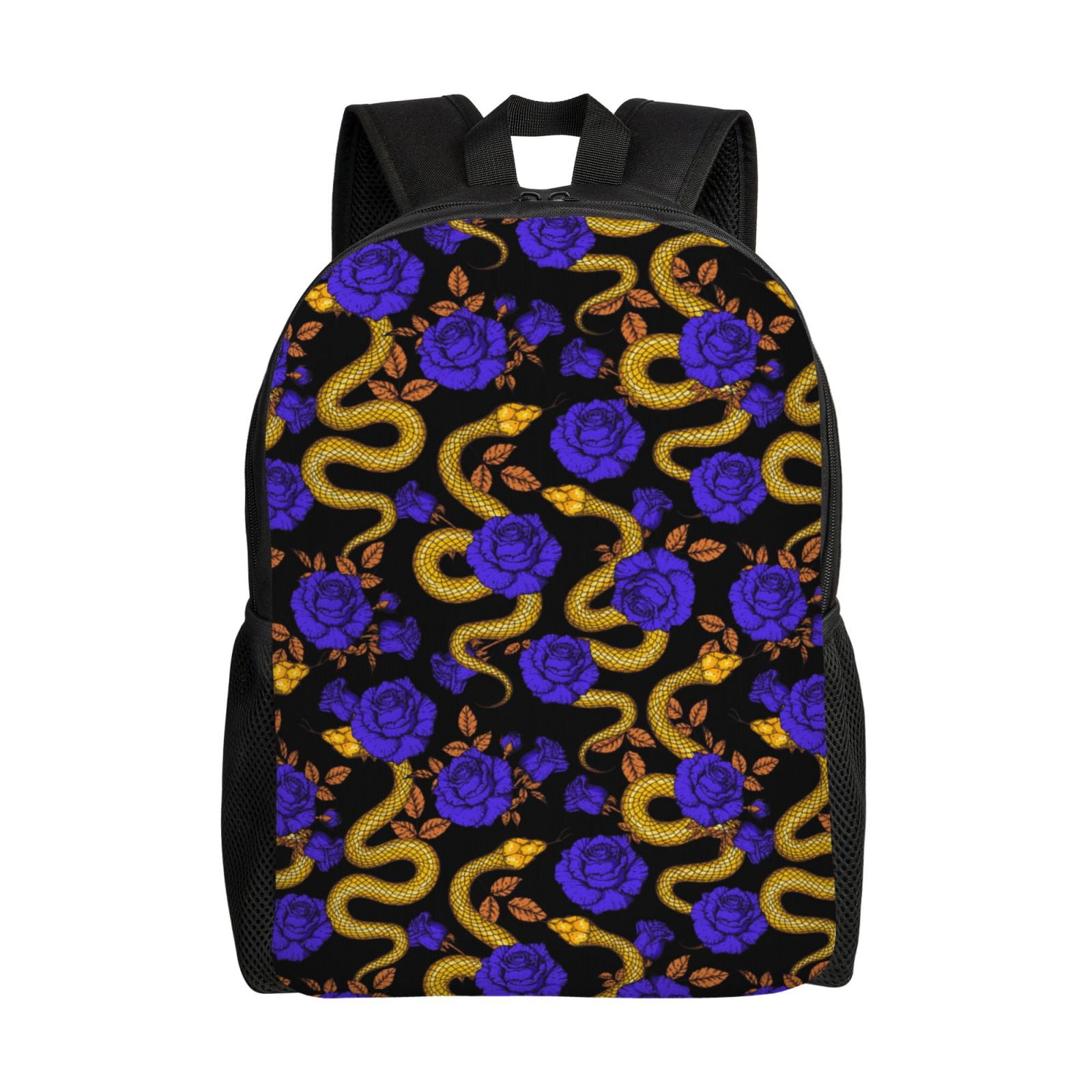 Fotbe Golden Snake And Purple Rose Travel Laptop Backpack, Business ...