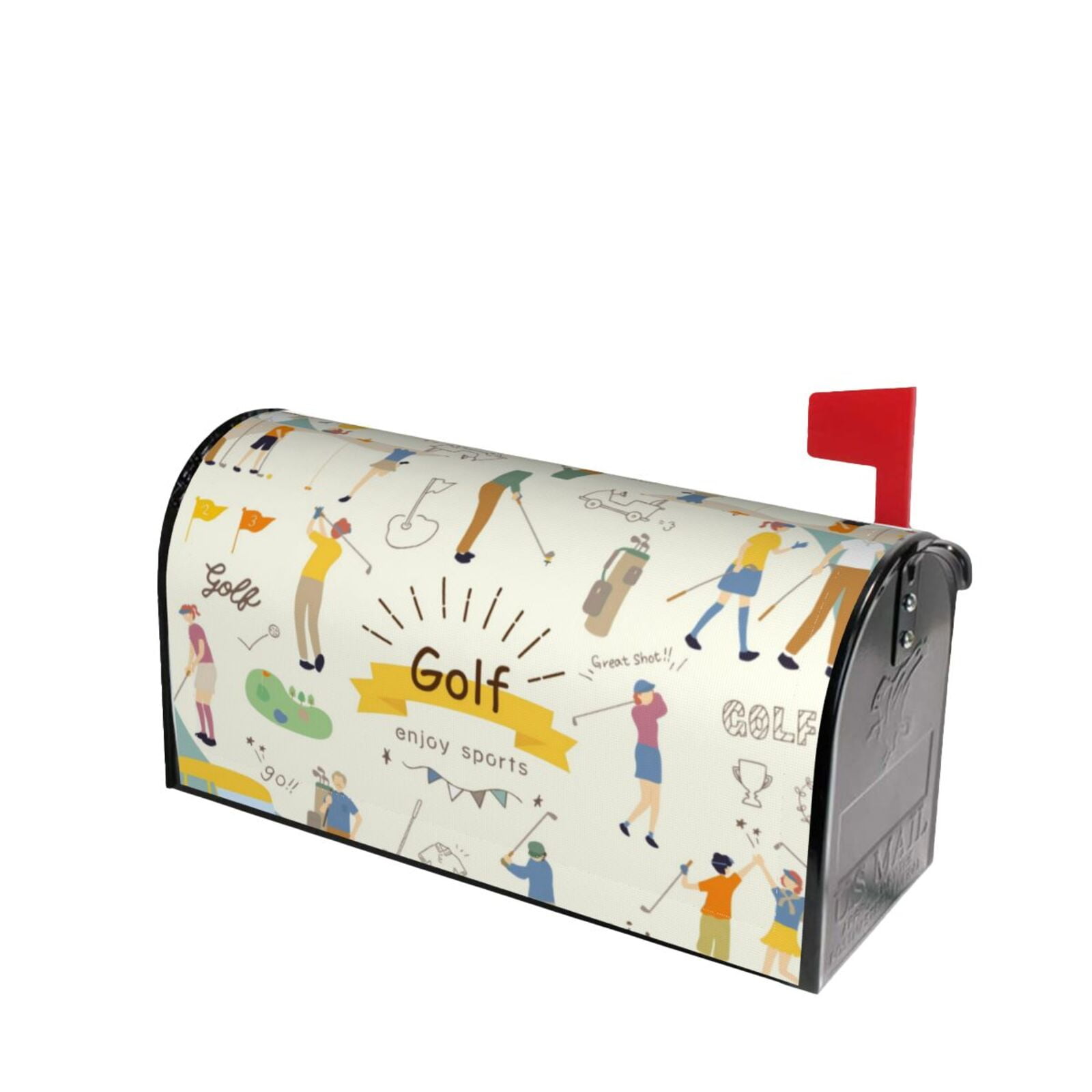 Fotbe Golf Icons And Golfer Mailbox Covers Post Letter Box Cover Garden ...