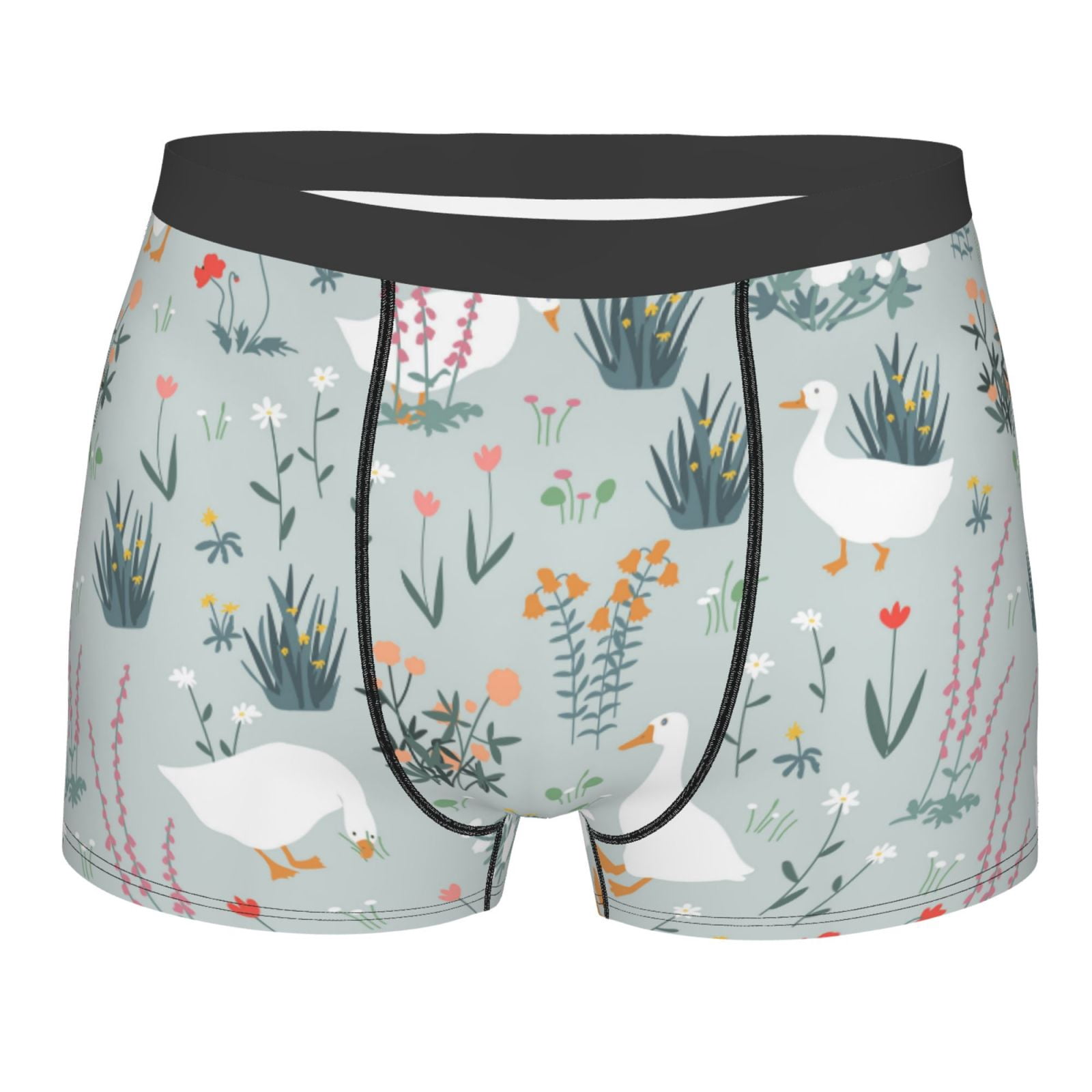 Fotbe Goose and Doodle Flowers Men’s Total Support Pouch Boxer Briefs ...