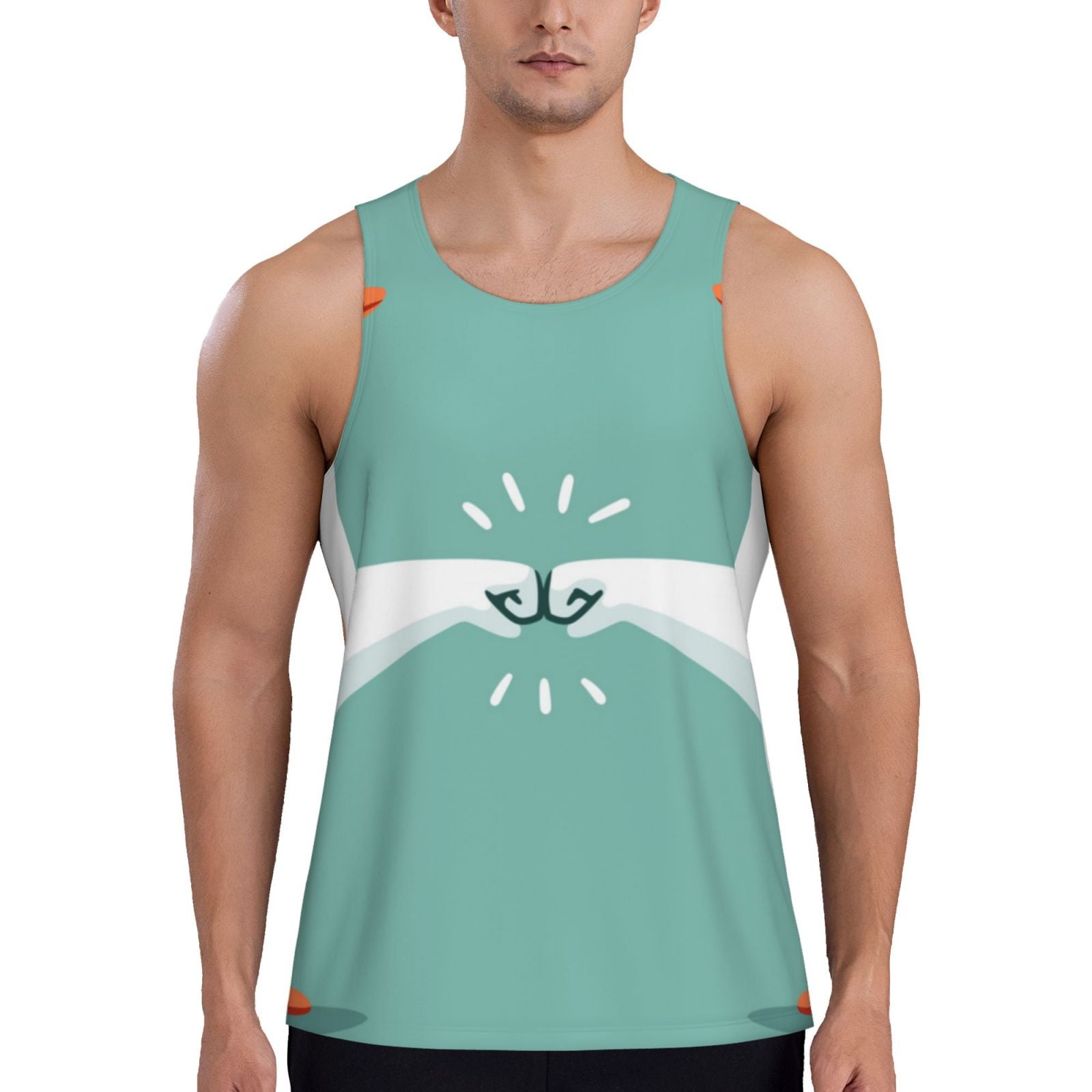 Fotbe Goosebumps Pattern Men's Quick Dry Workout Tank Top Gym Muscle ...