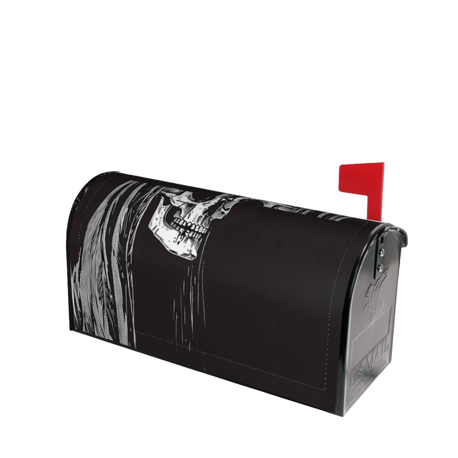 Fotbe Gothic Skull Drape Mailbox Covers Post Letter Box Cover Garden ...