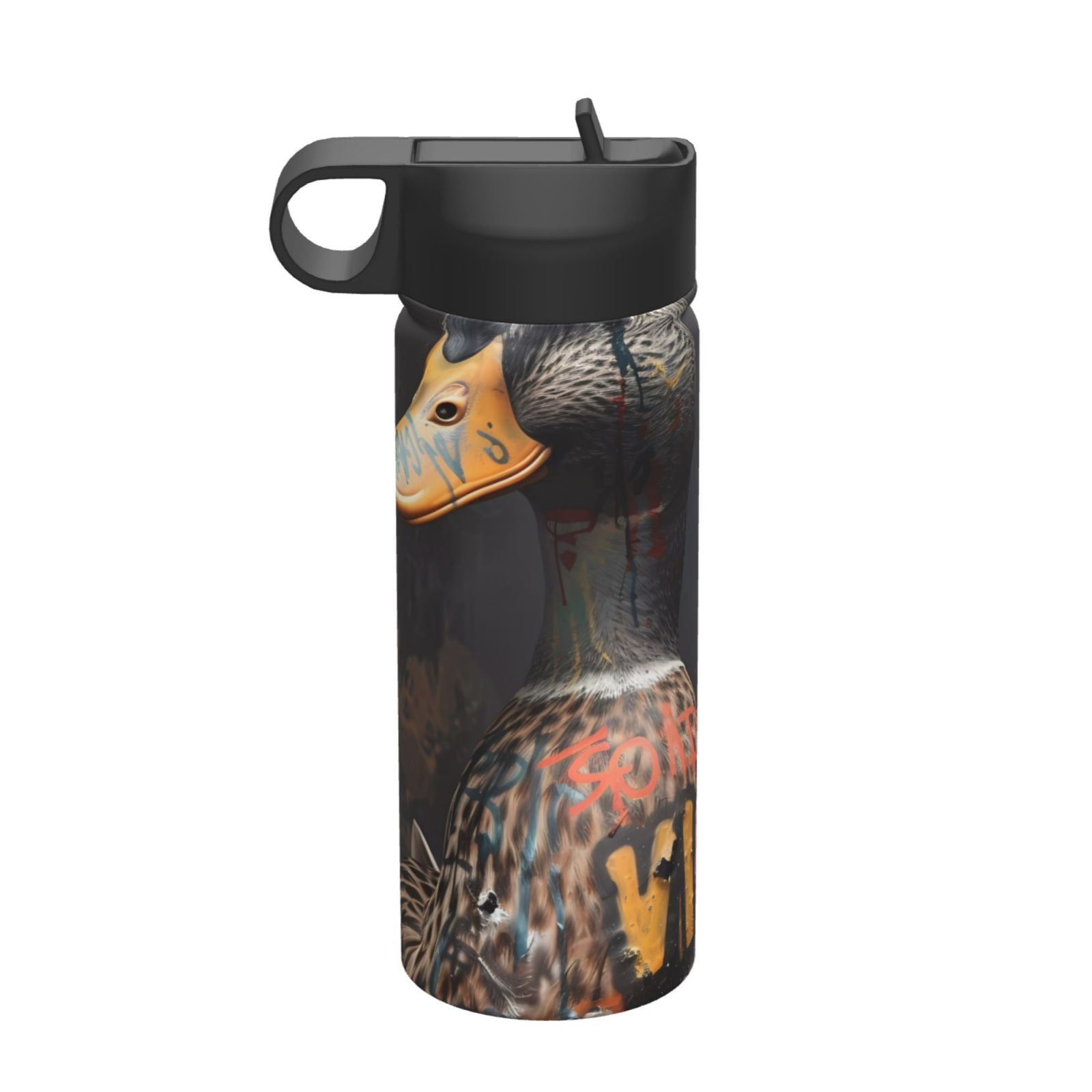 Fotbe Graffiti Cool Duck Pattern 18oz Sports Insulated Kettle Stainless ...